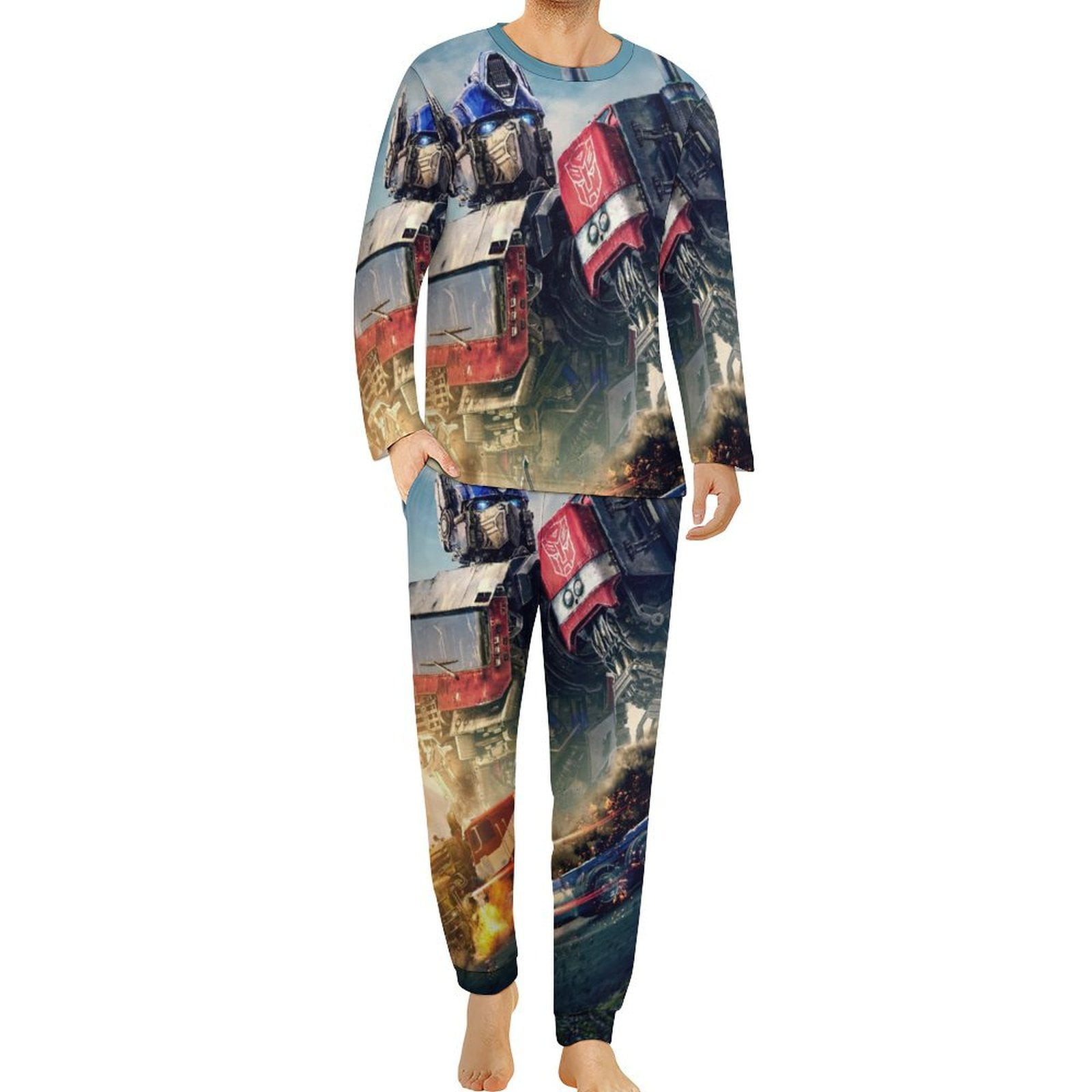 Transformers Mens Pajamas Set Soft Pj Sets Comfy Sleepware Pajamas ...