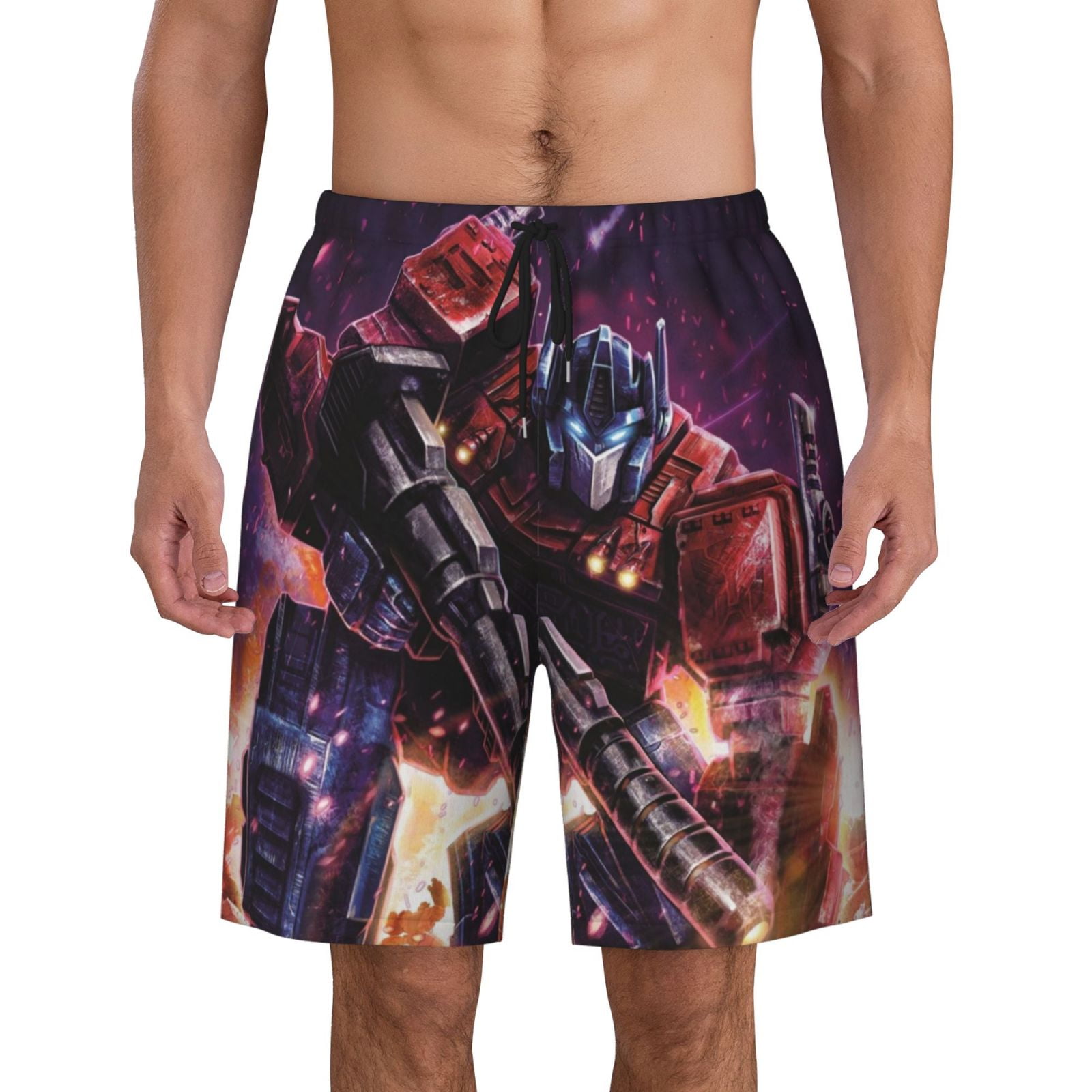 Transformers Mens Swim Trunks Quick Dry Swim Shorts Mesh Lining Bathing ...