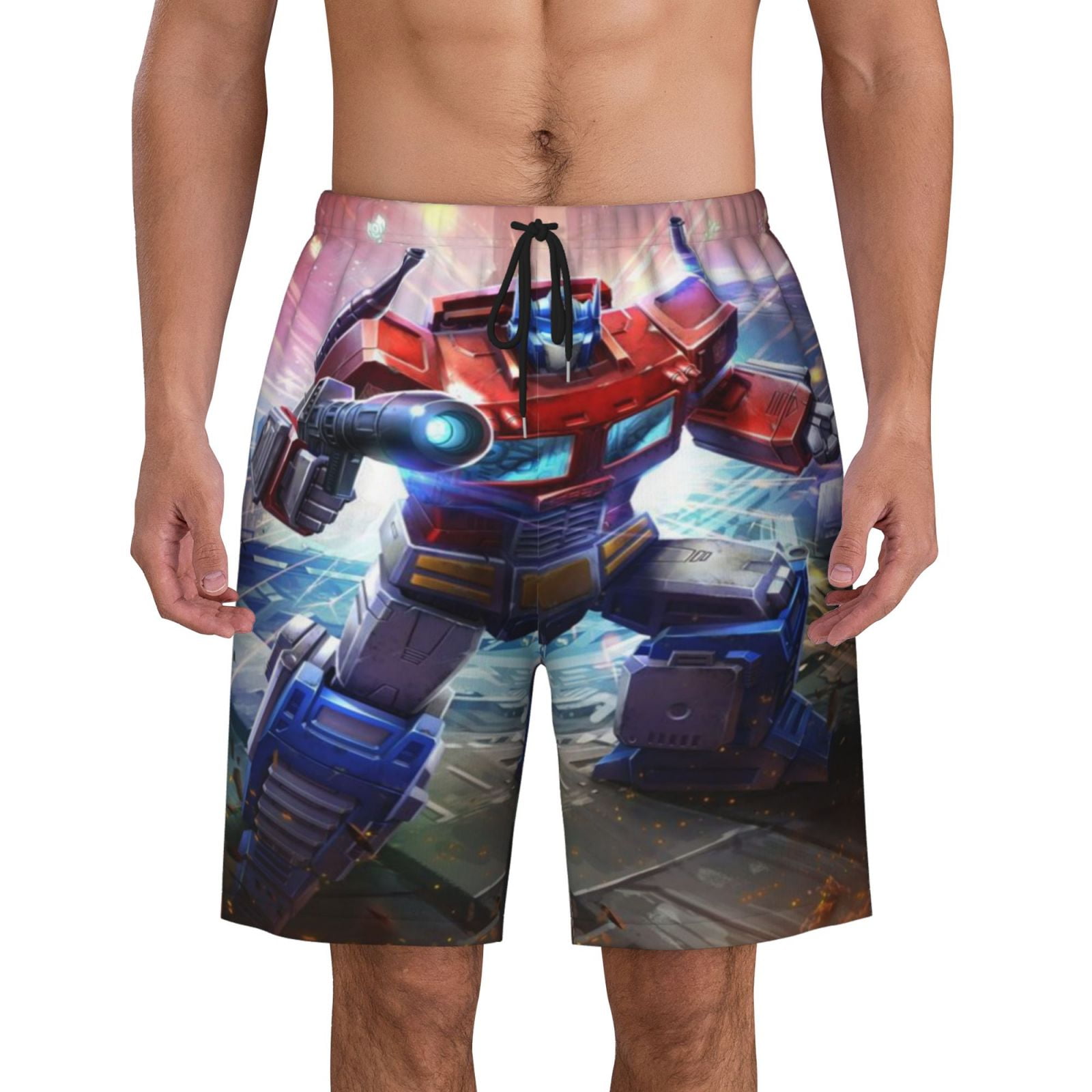 Transformers Mens Swim Trunks Quick Dry Swim Shorts Mesh Lining Bathing ...