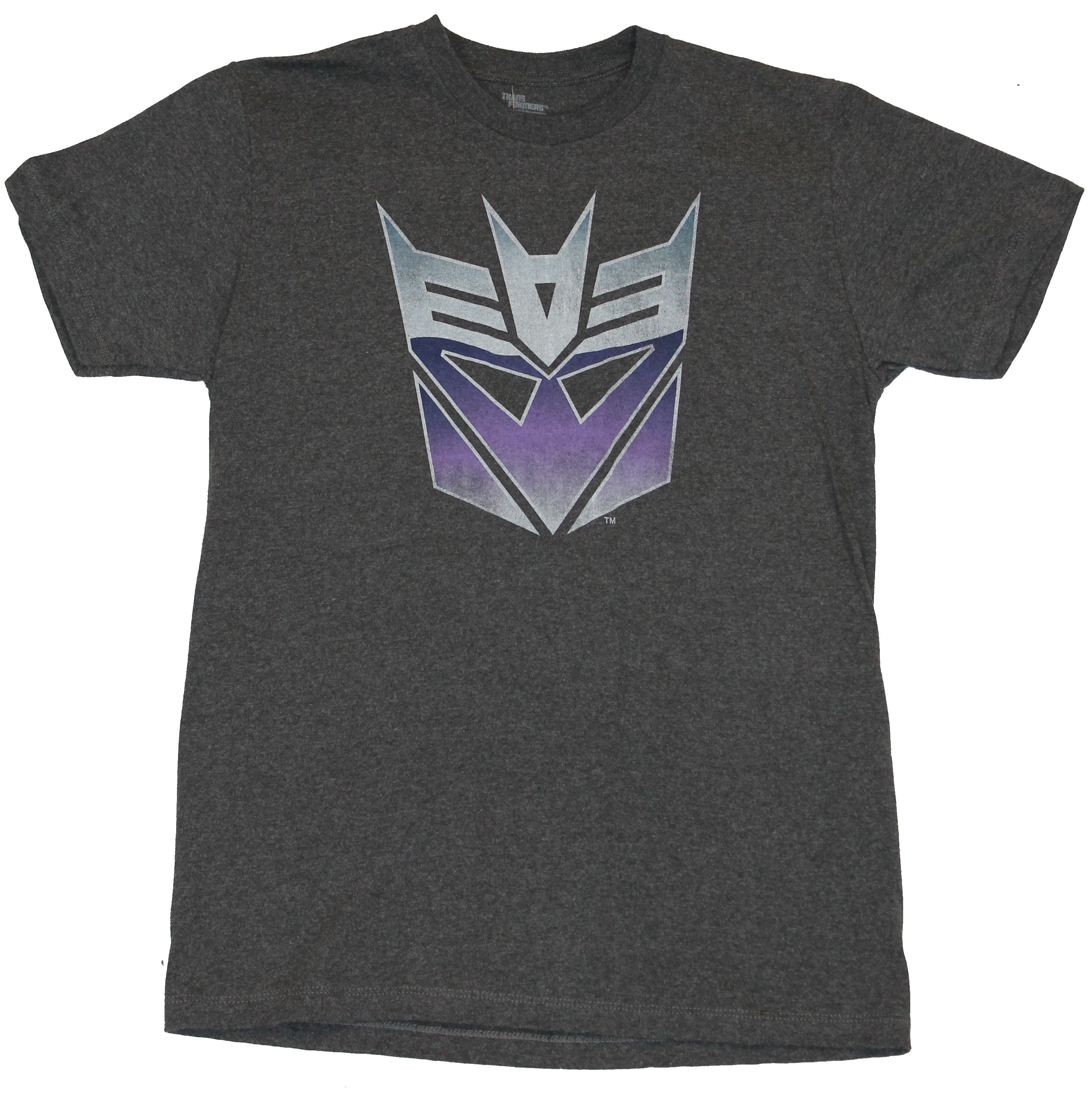 Transformers Mens T-Shirt - Classic Distressed 3 Color Decepticon Logo ...