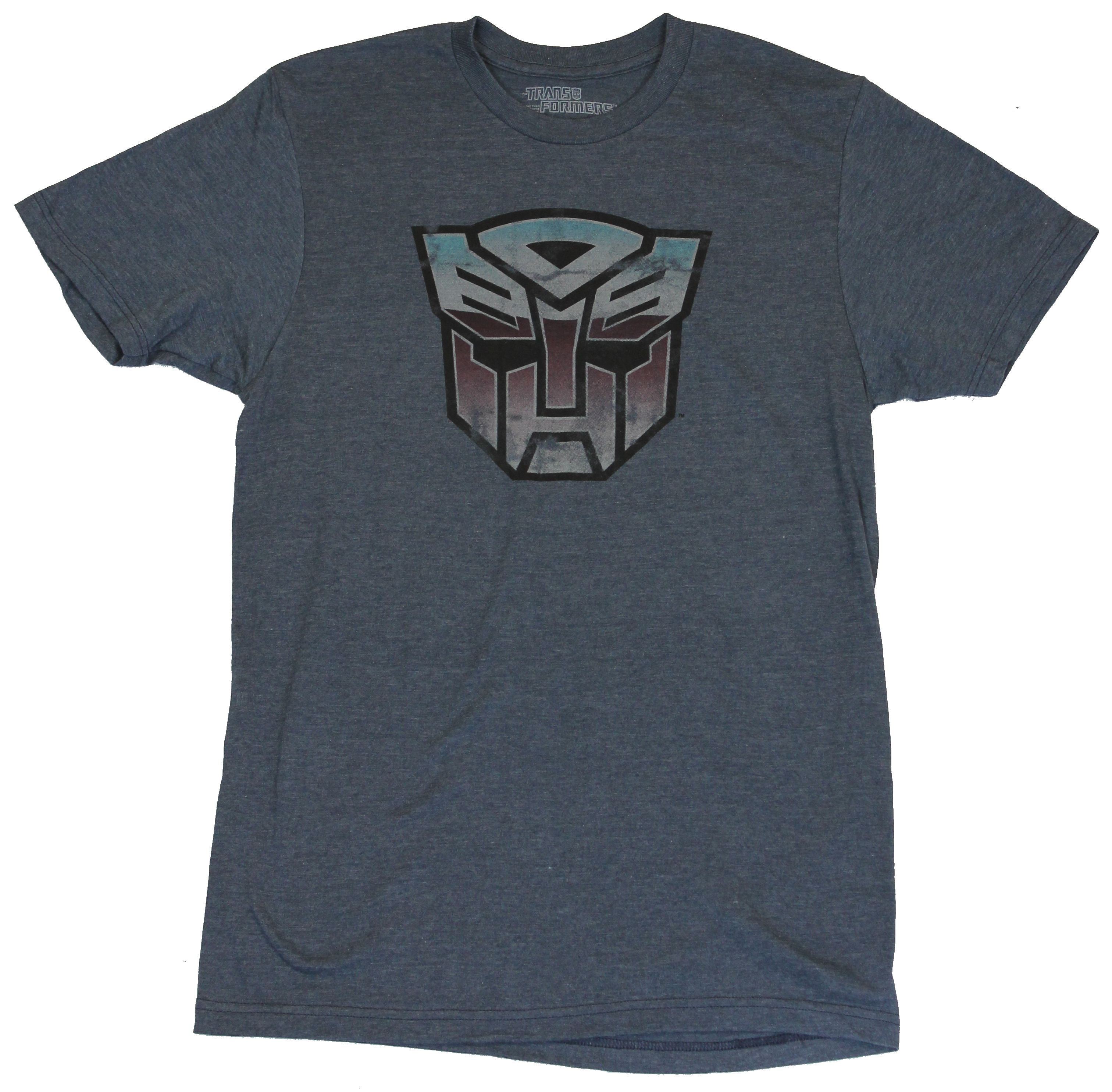 Transformers Mens T-Shirt - Distressed All-Red Stamped Autobot Logo ...
