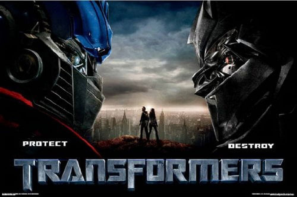 Transformers Movie Poster Megatron Optimus Head To Head New 24x36 ...