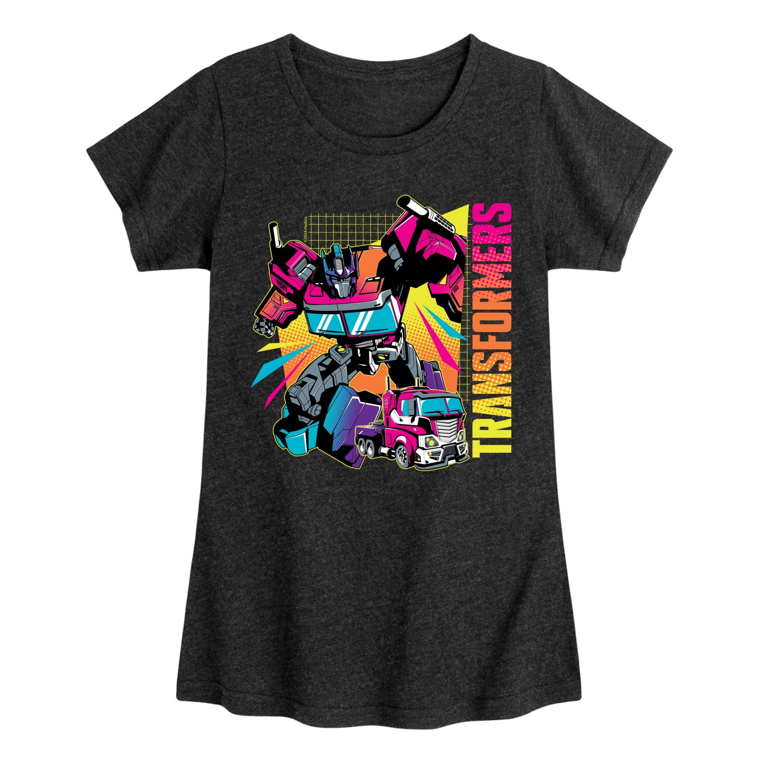 Transformers - Neon Halftones - Girls Fitted Short Sleeve T-Shirt ...
