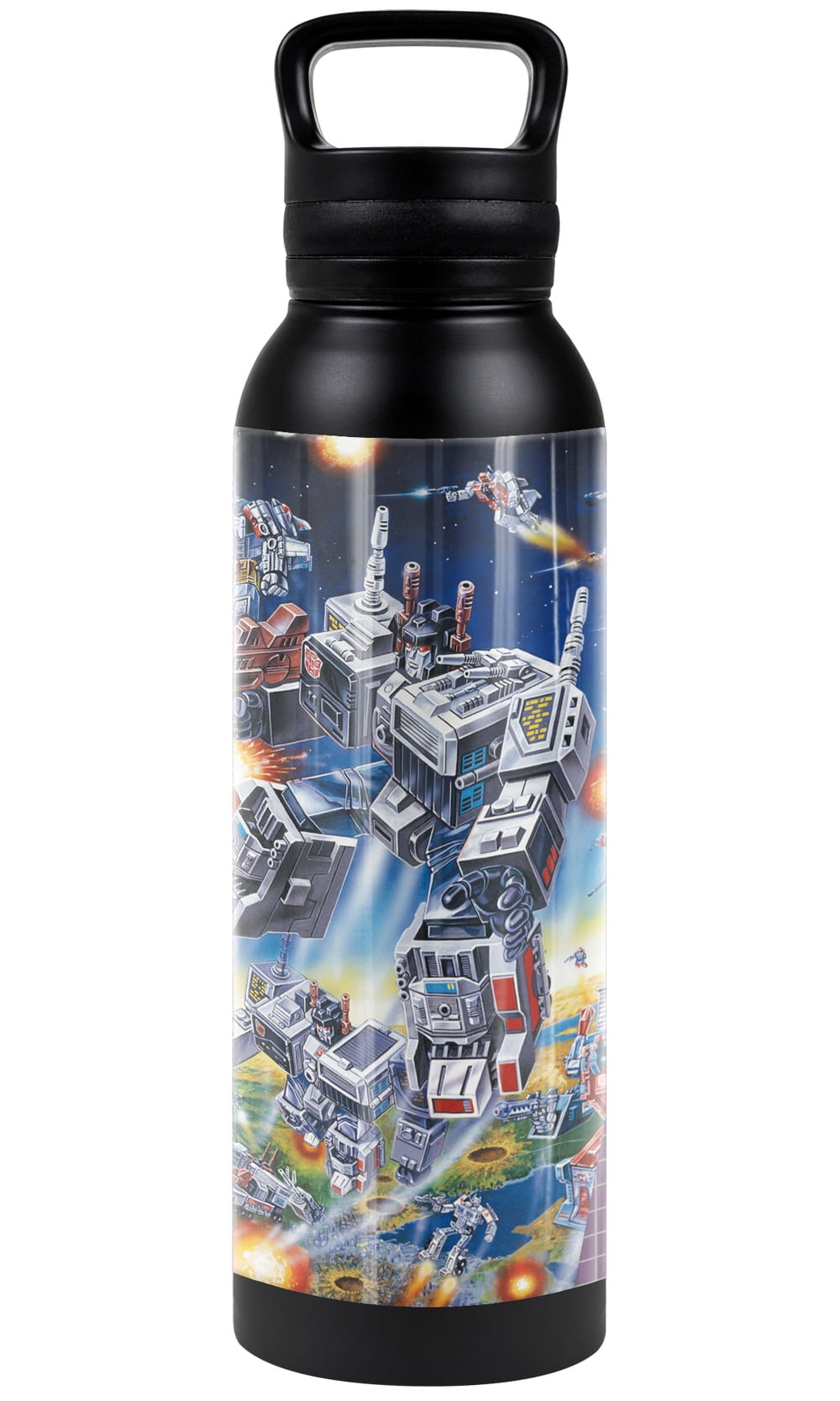 Transformers Official Decepticon Box Art Black 24 oz Insulated Canteen ...