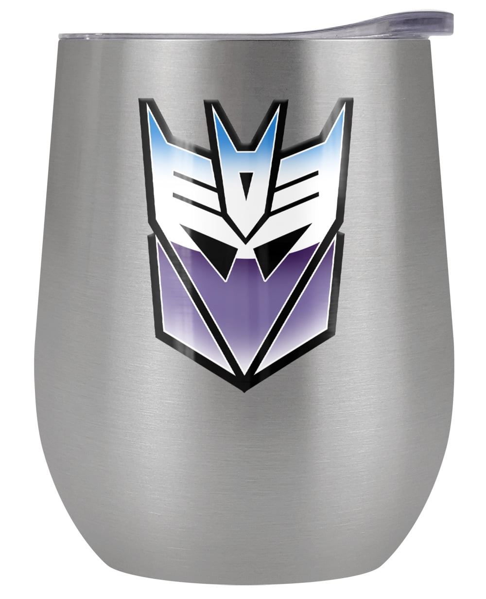 Transformers Official Vintage Decepticon Logo 12 oz Stemless Tumbler ...