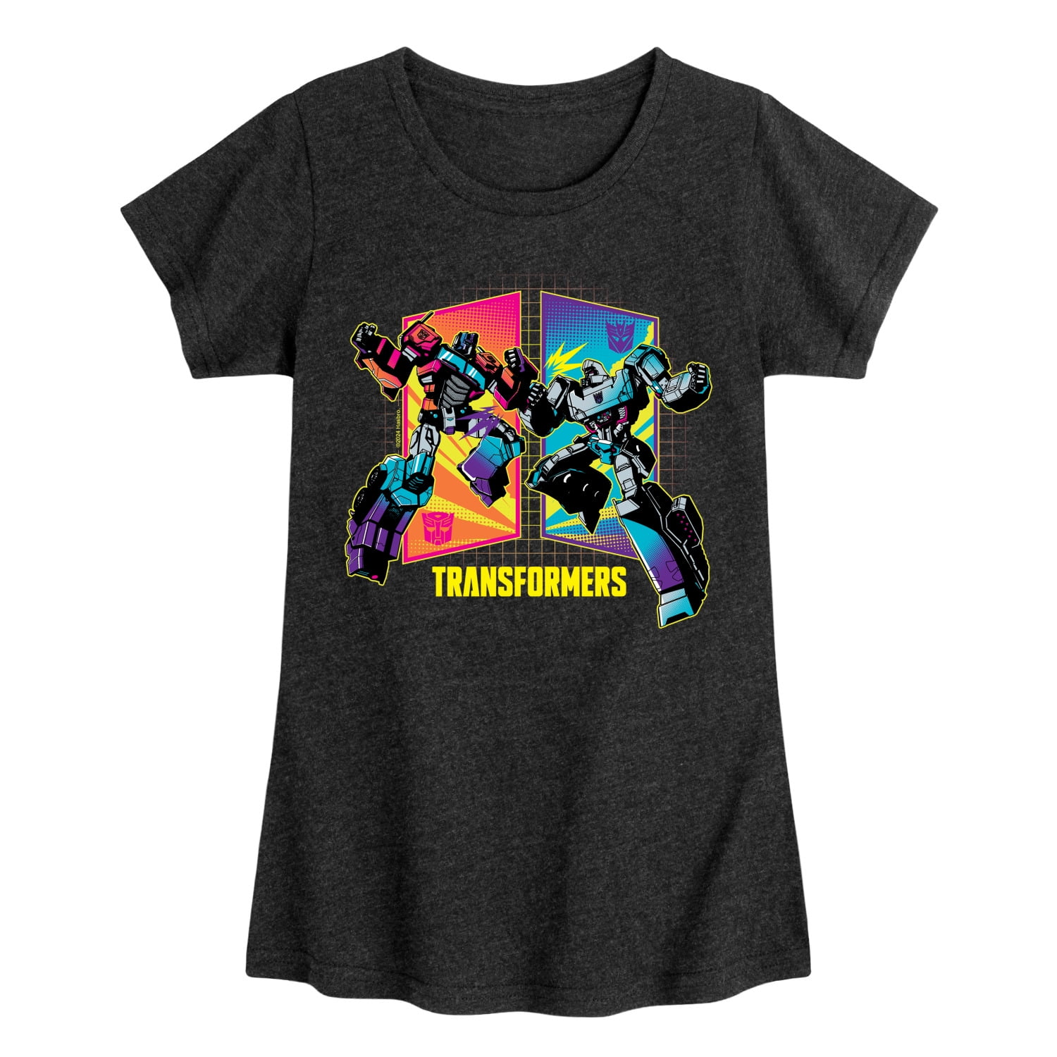 Transformers - Opt Vs Meg Clash - Girls Fitted Short Sleeve T-Shirt ...