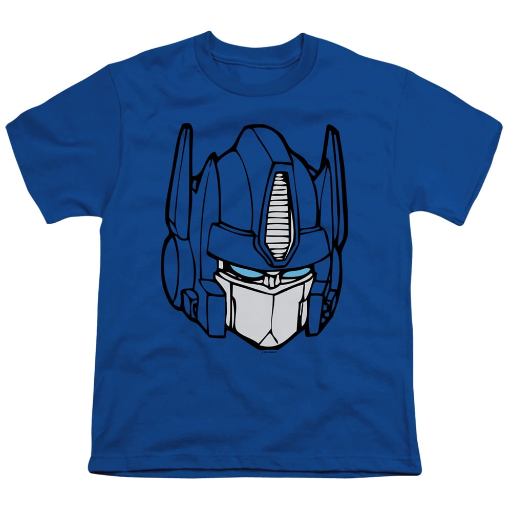 Transformers Optimus Head S/S Youth 18/1 T-Shirt Royal Blue - Walmart.com