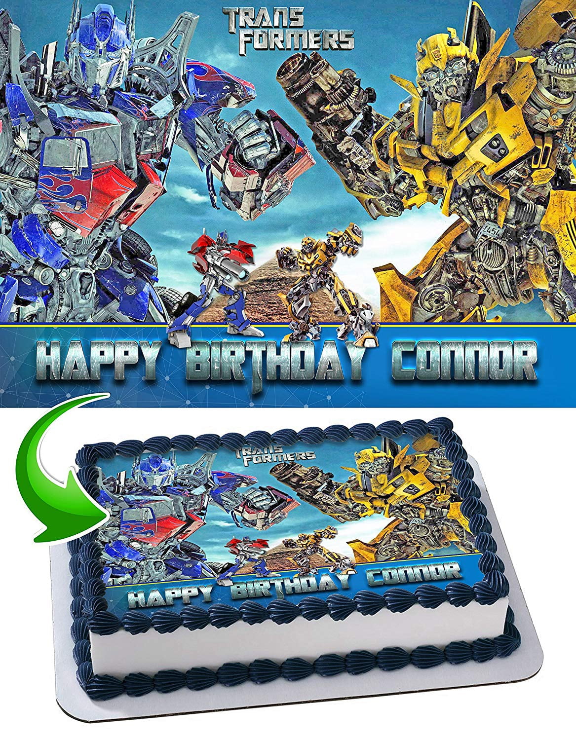 Transformers Edible Cake Image Topper - Personalized Australia | Ubuy