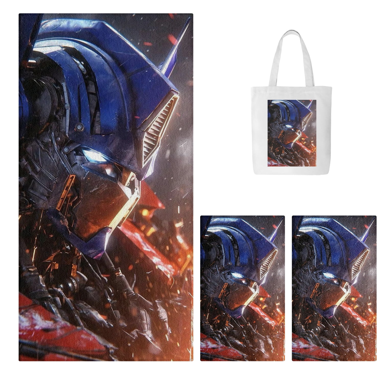 Transformers Optimus Prime Super Soft Bath/Pool/Beach Towel Set with 2 ...