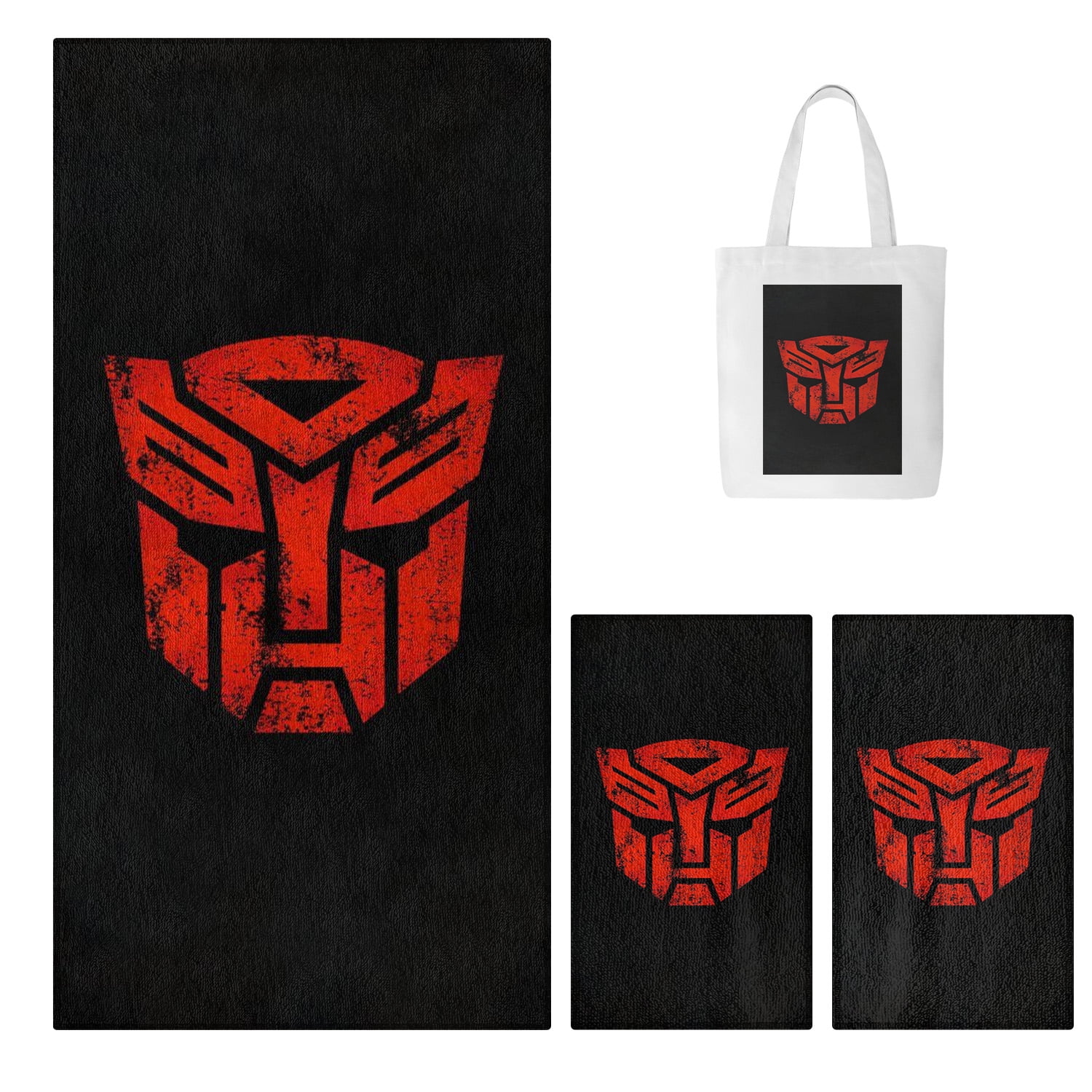 Transformers Optimus Prime Super Soft Bath/Pool/Beach Towel Set with 2 ...