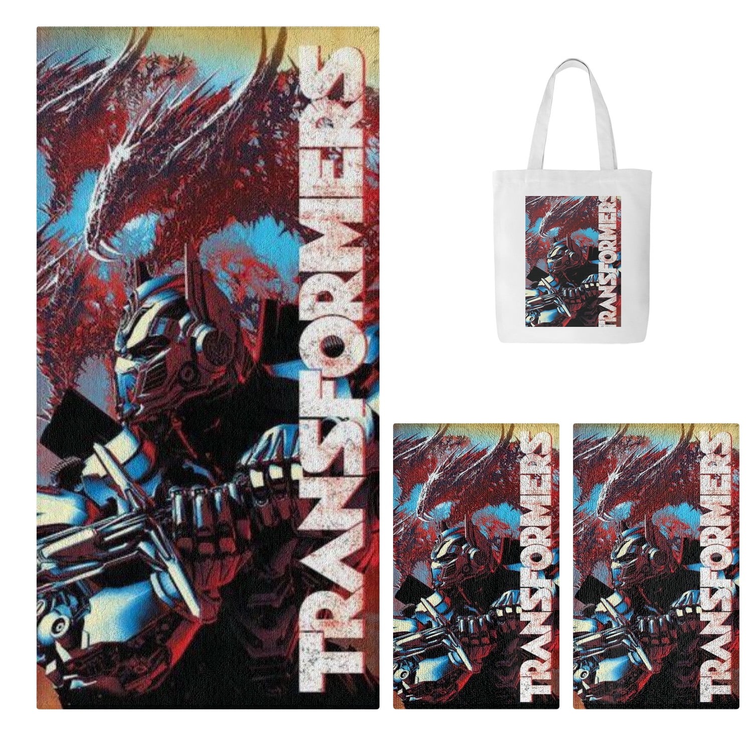 Transformers Optimus Prime Super Soft Bath/Pool/Beach Towel Set with 2 ...