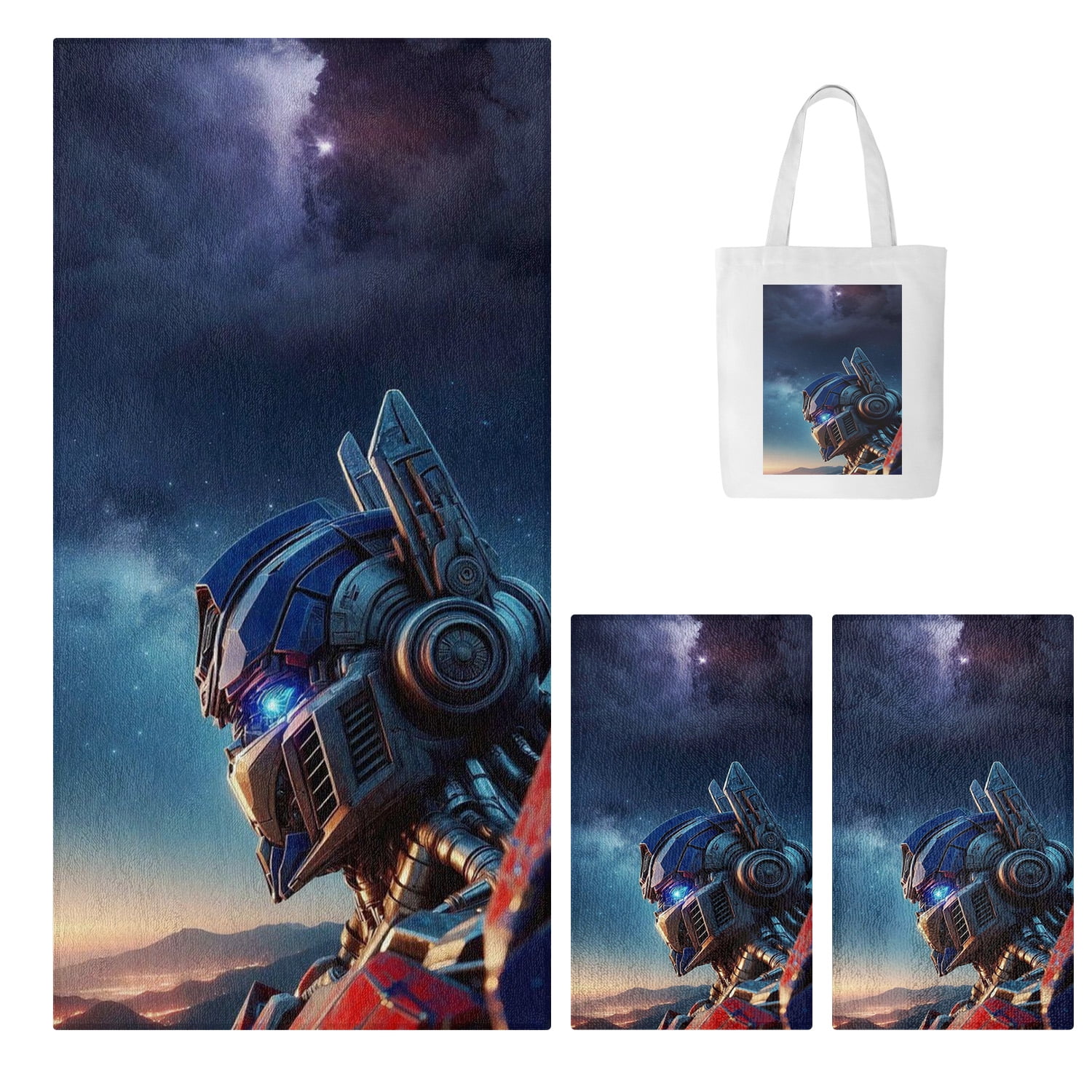 Transformers Optimus Prime Super Soft Bath/Pool/Beach Towel Set with 2 ...