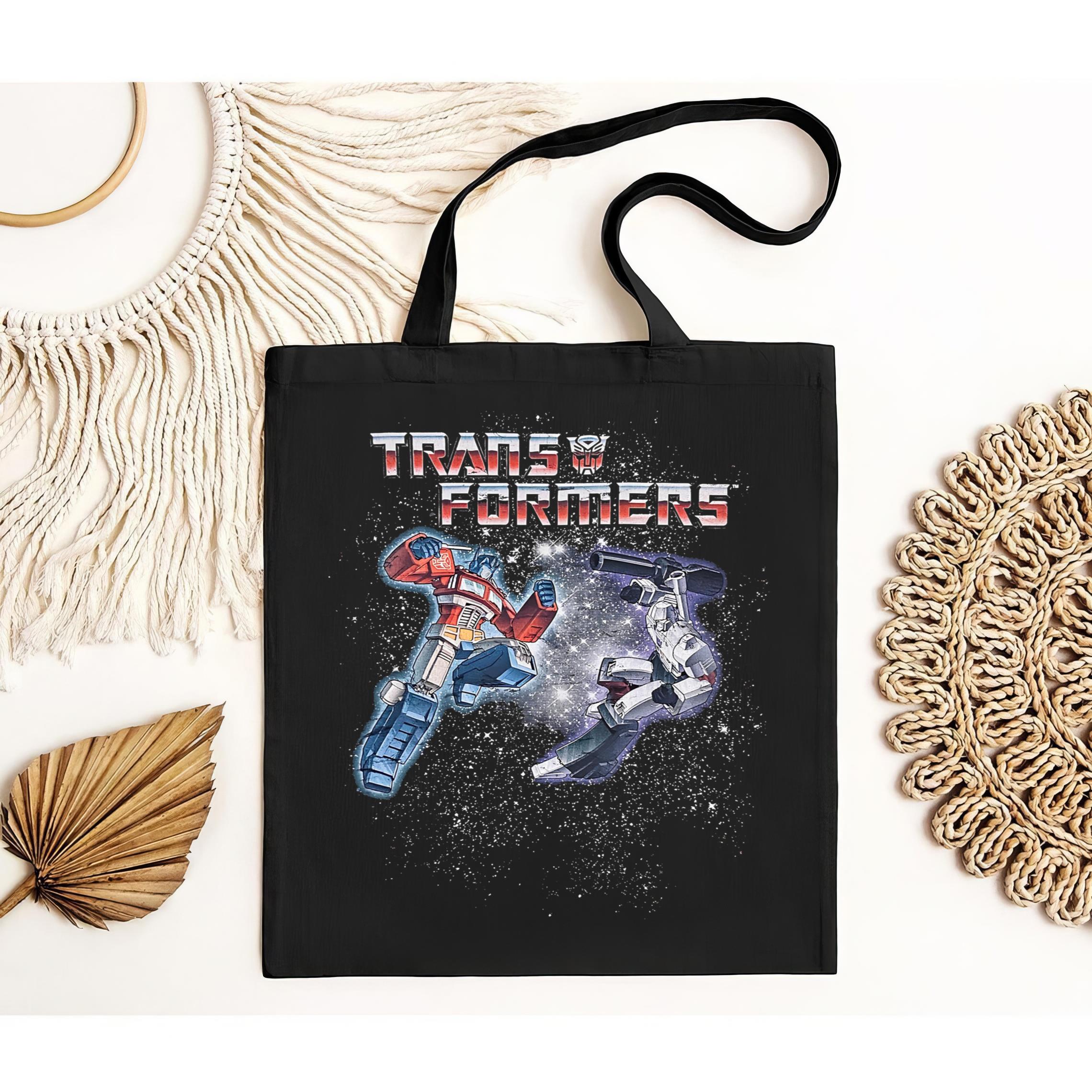 Transformers Optimus Prime Vs Megatron S to Made in the USA Tote Bag ...