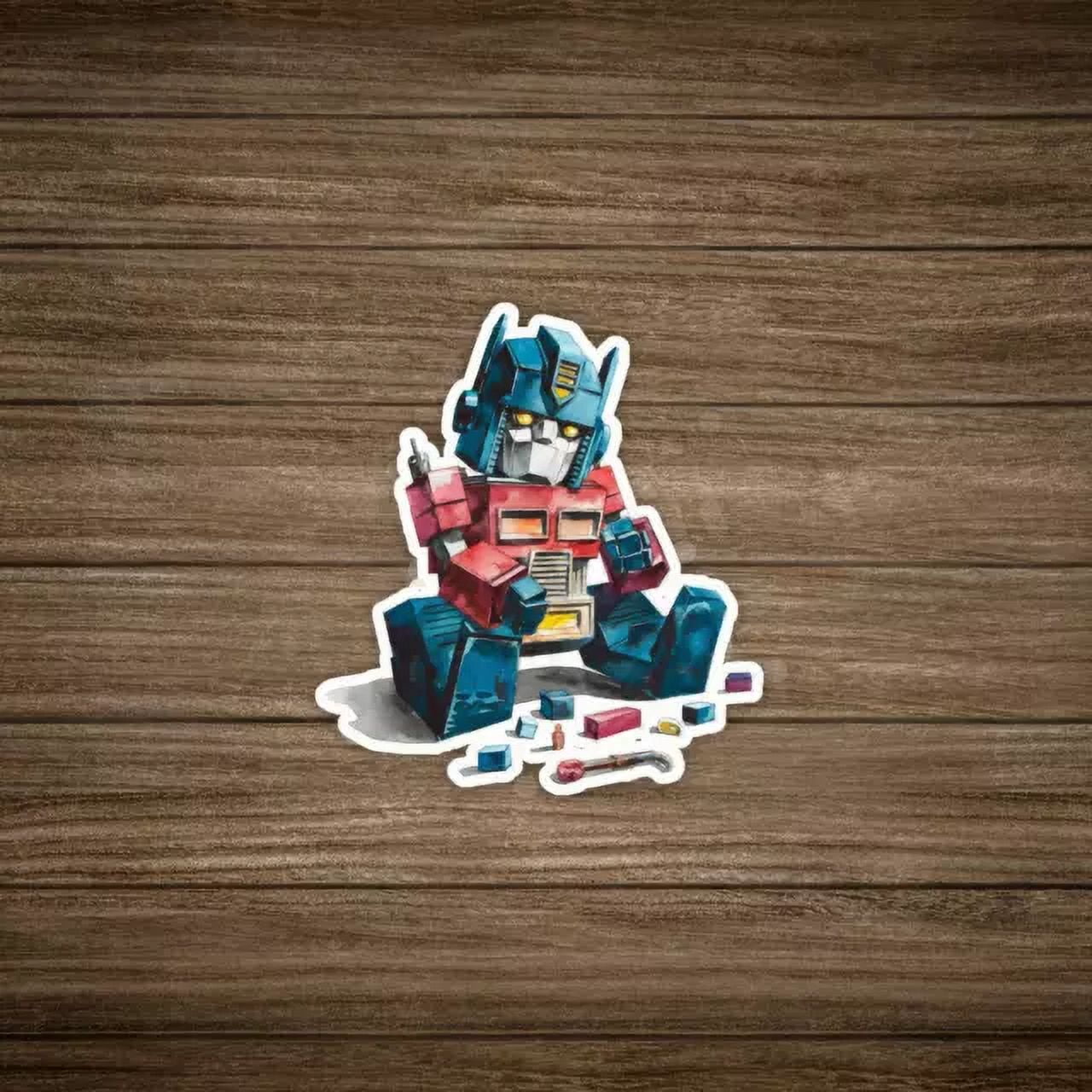 Transformers Optimus Prime Watercolor Sticker - Cute 80S Cartoon Robot ...