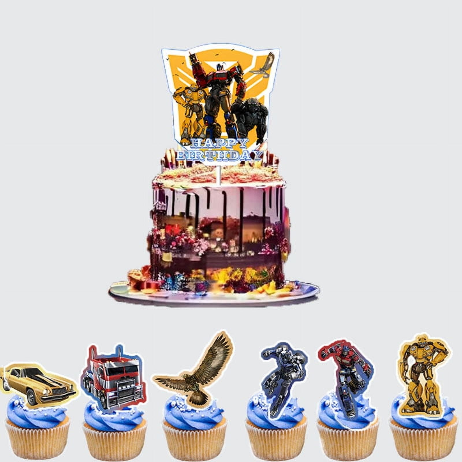 Transformers Party Decoratiom, 50 pcs Cake Decoration Party Supplies ...