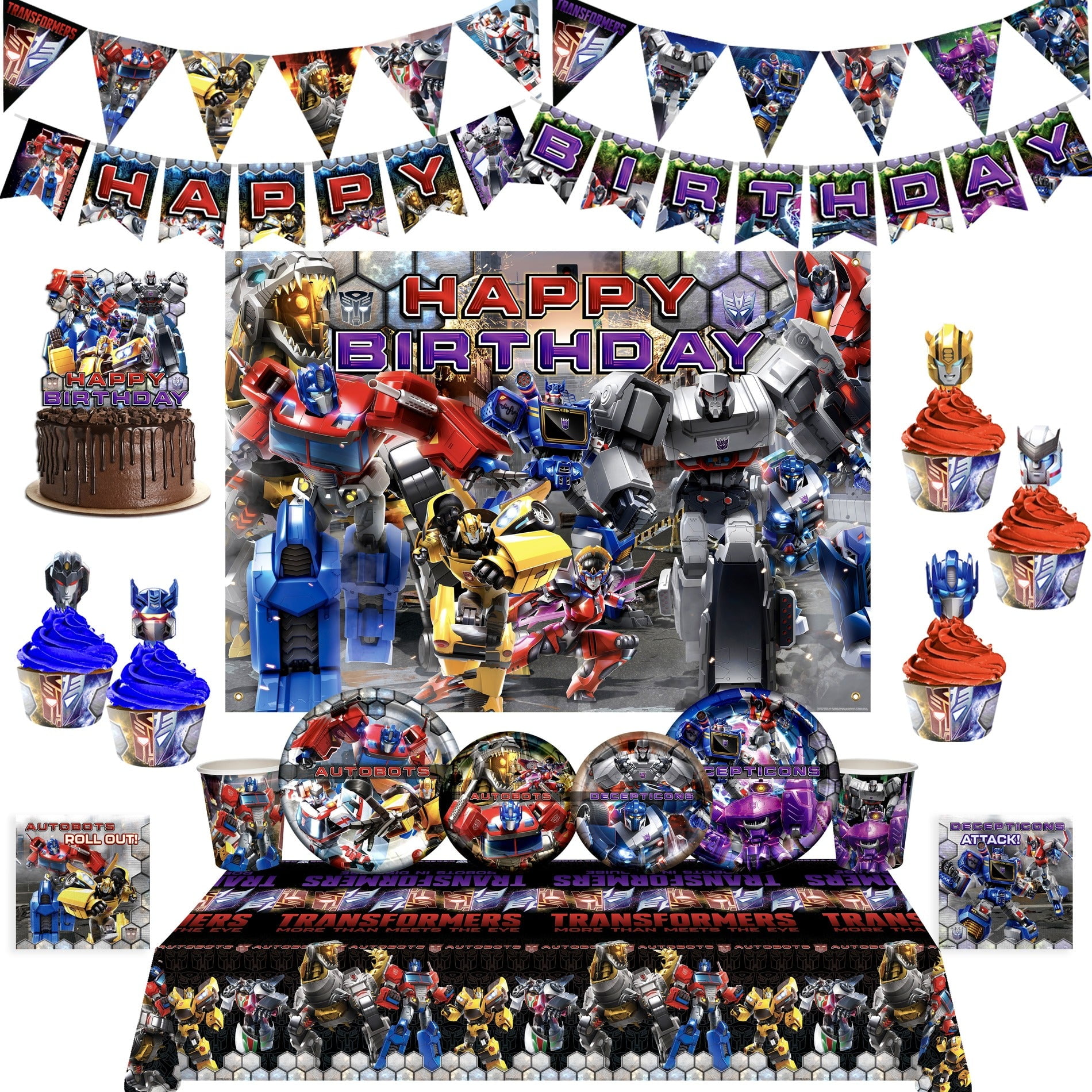 Transformers Party Decorations Ultimate Set for 32 Guests - Walmart.com