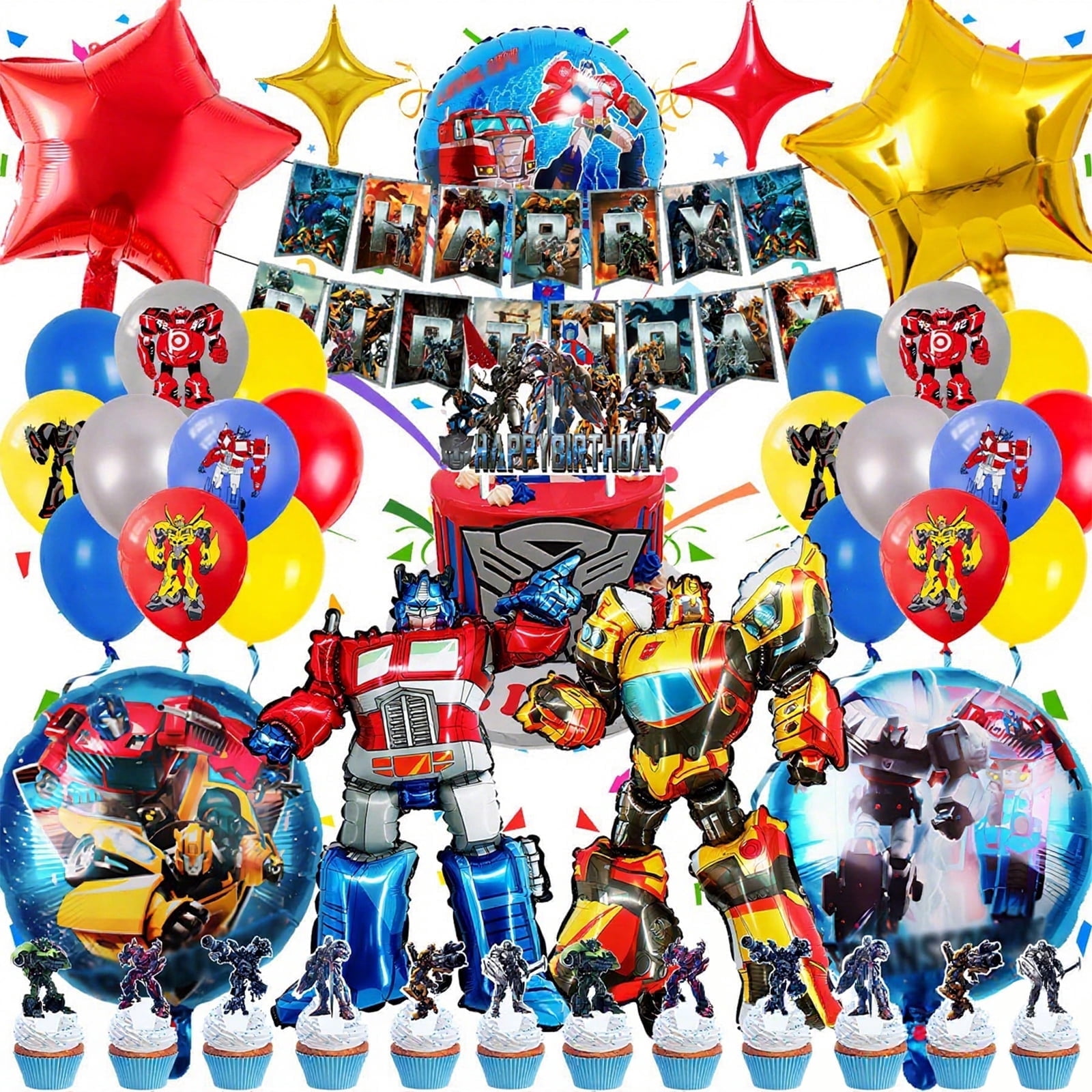 Transformers Party Supplies, Transformers Birthday Decorations Set ...