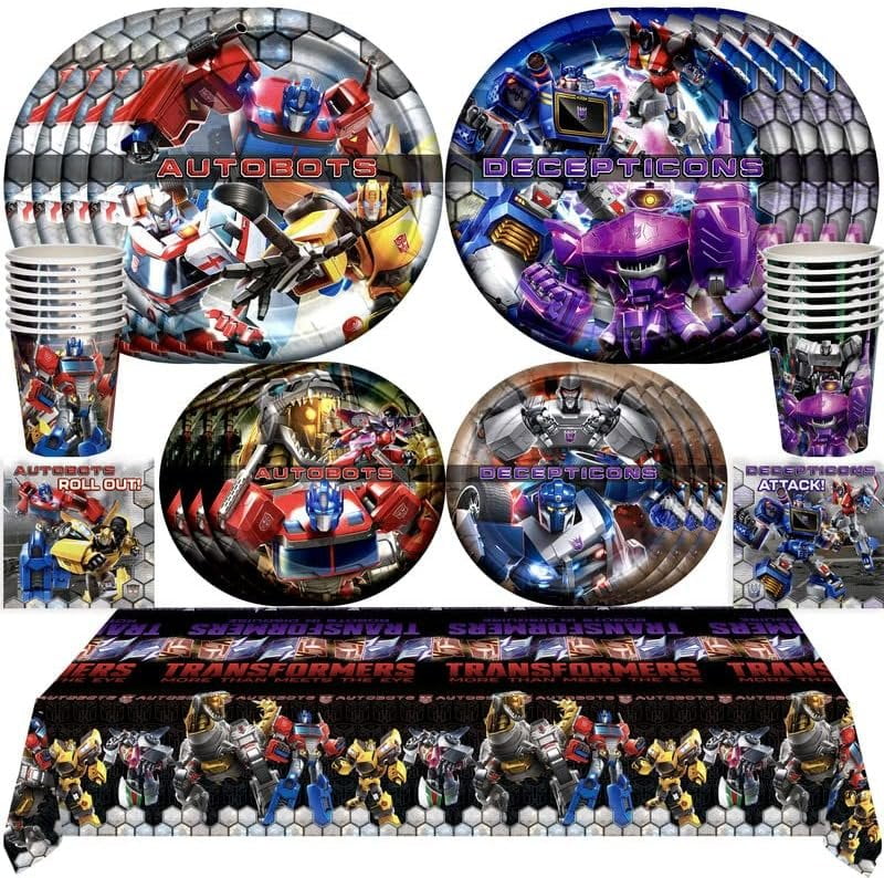 Transformers Party Tableware Deluxe Set for 16 Guests - Walmart.com