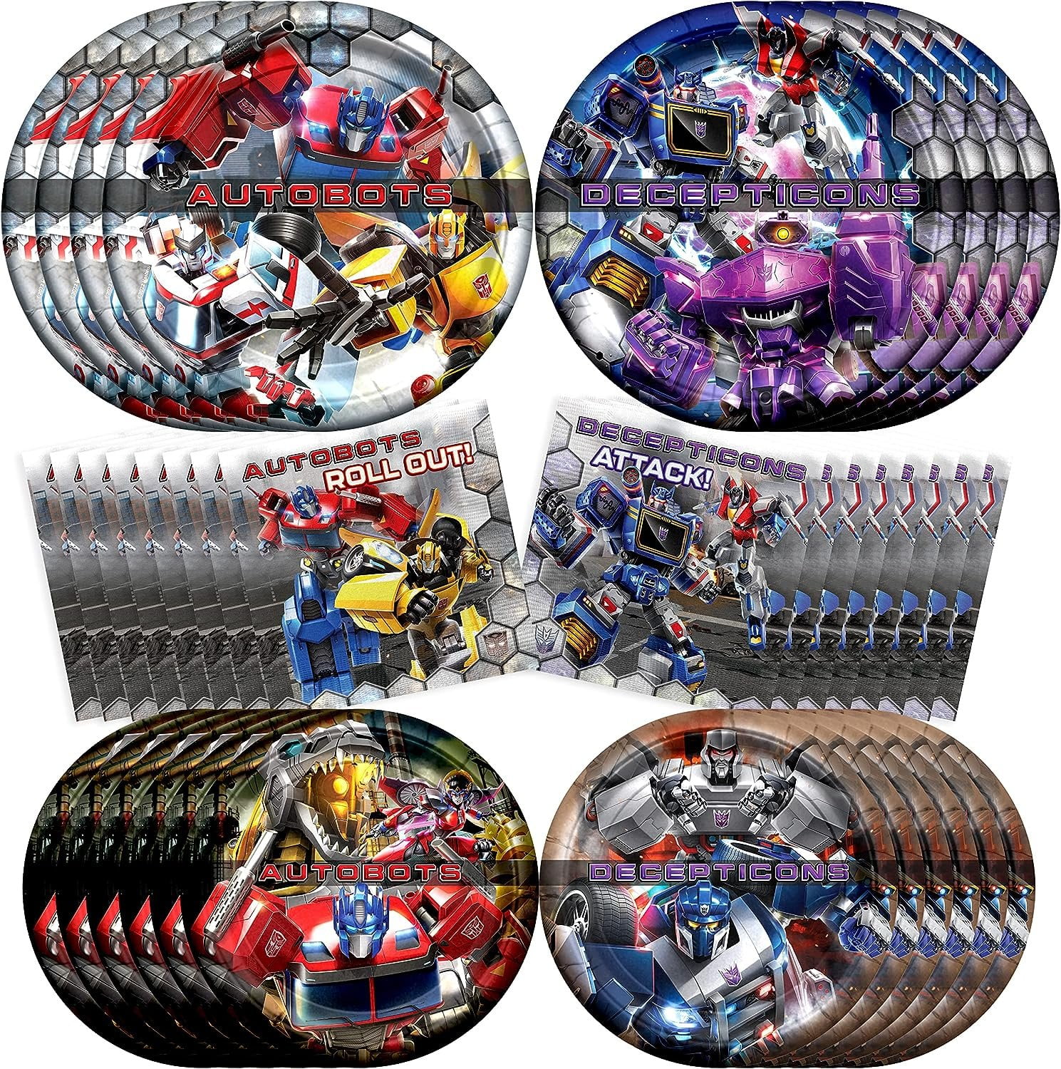 Transformers Party Tableware Starter Set for 16 Guests - Walmart.com