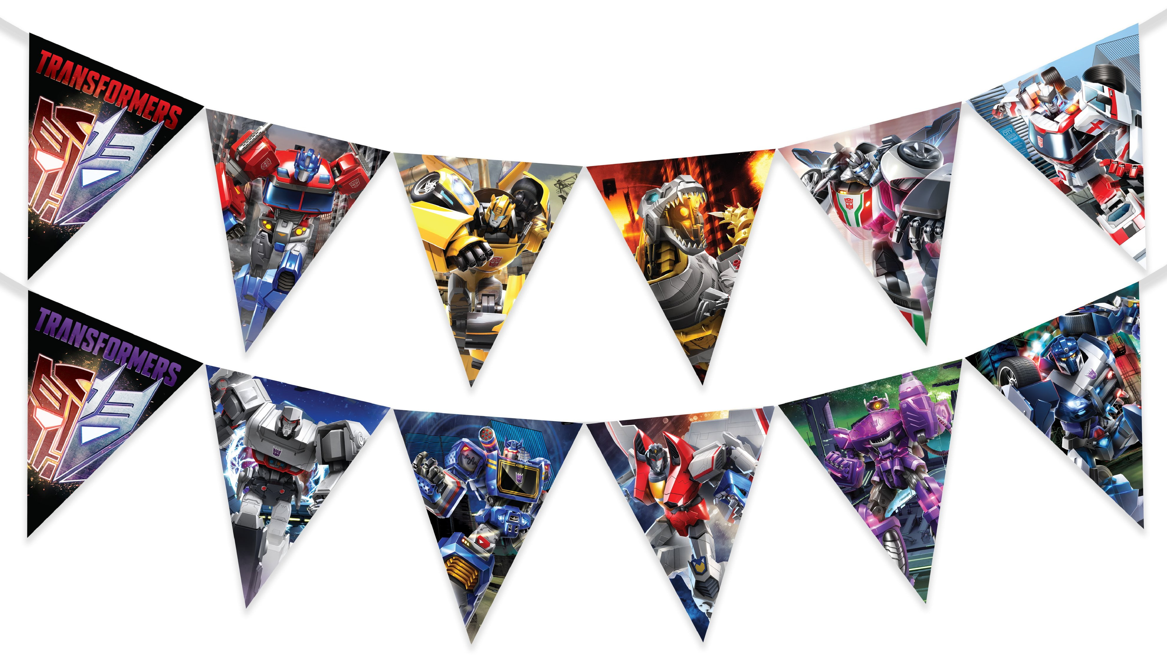 Transformers Pennant Banner 1 Pack & Transformers Party Supplies ...