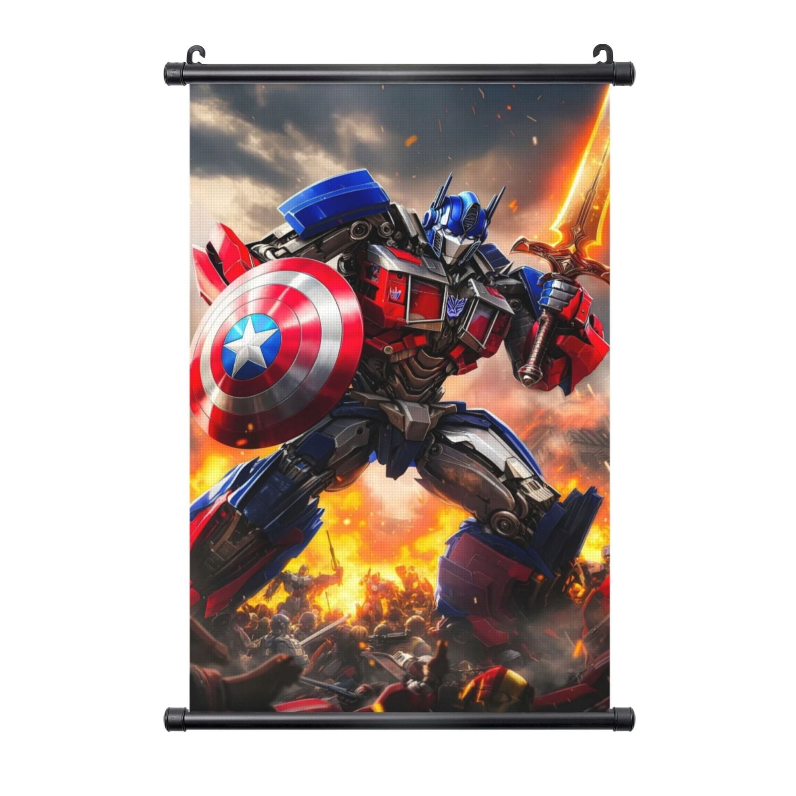 Poster Plastic Shaft Wall Hanging Banner Painting Canvas Artwork Wall ...