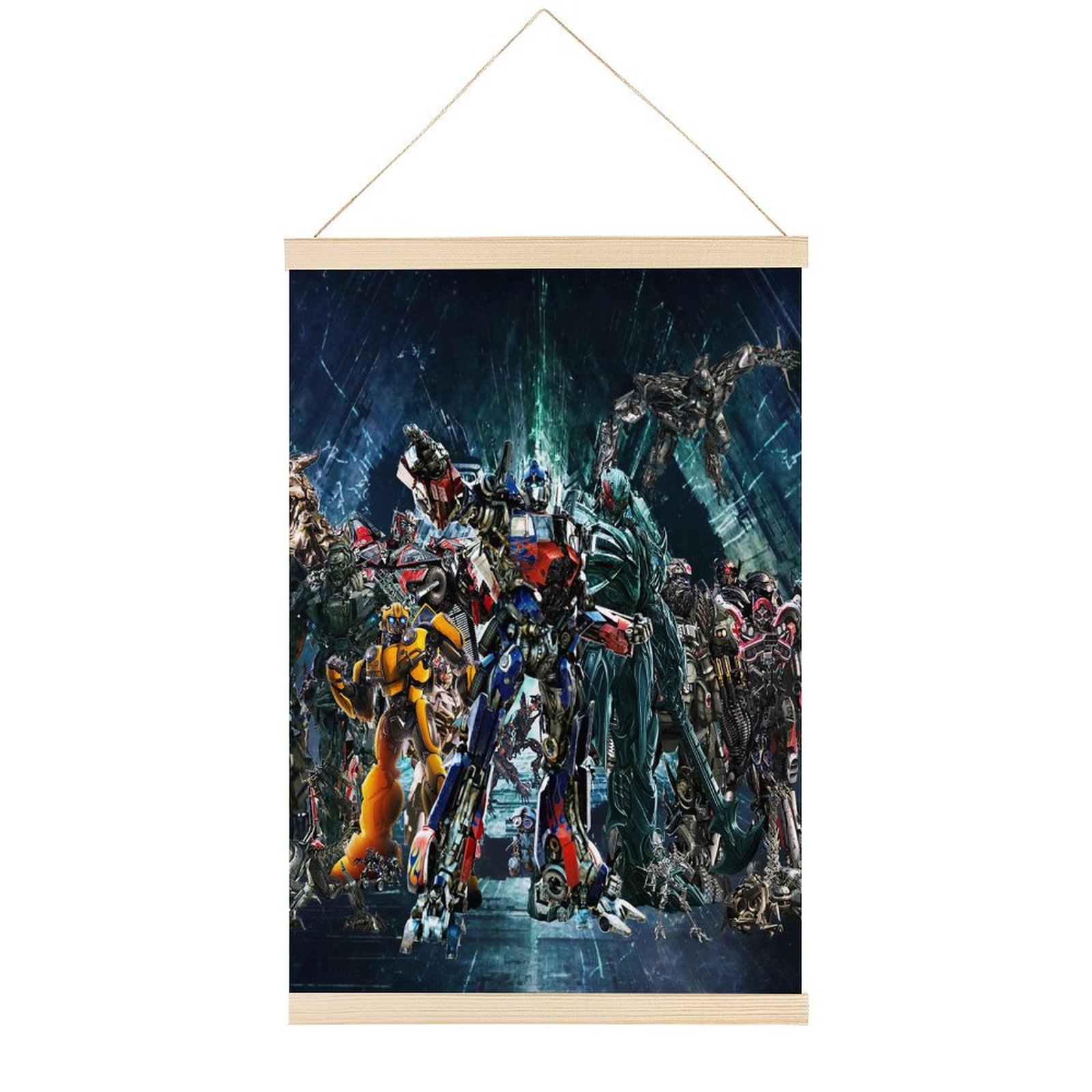 Transformers Poster Wall Fabric Decor Hanging Paintings Wood Frame ...
