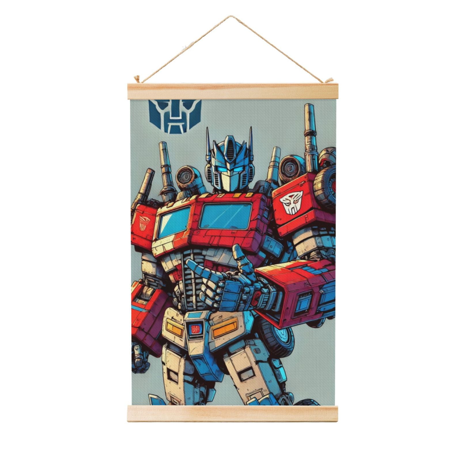 Transformers Posters For Room Wall Art Wooden Shaft Hanging Banner ...