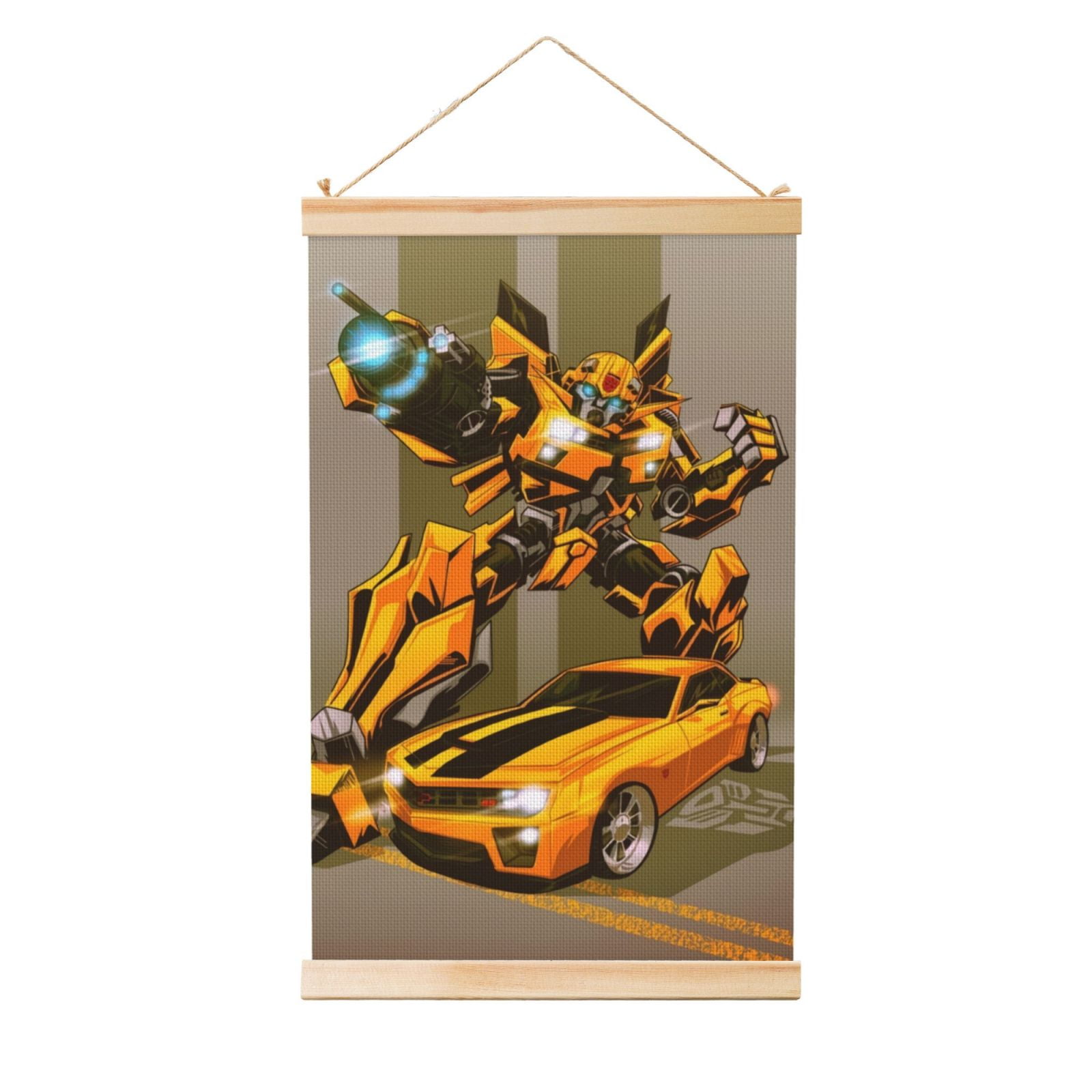Transformers Posters For Room Wall Art Wooden Shaft Hanging Banner ...