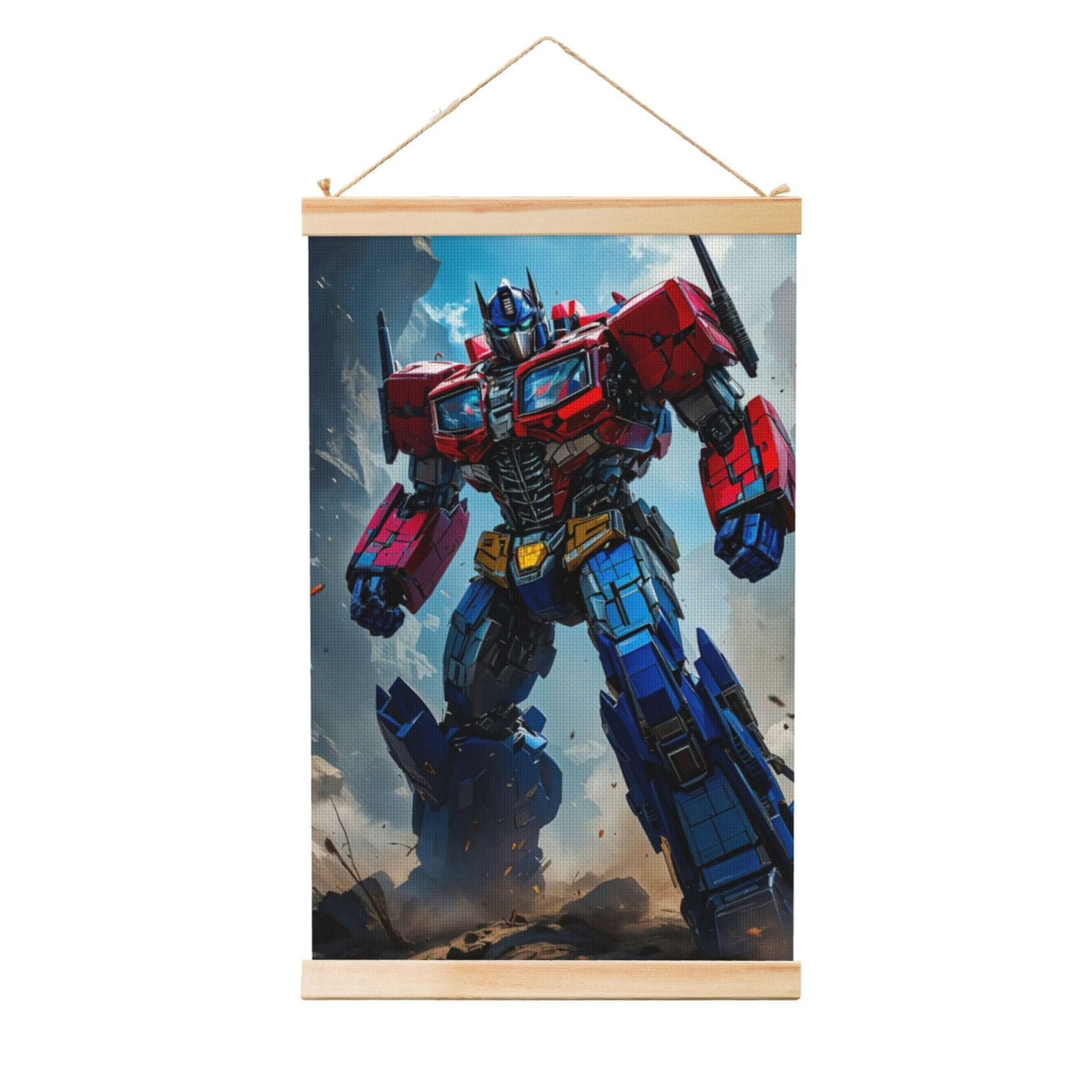 Transformers Posters For Room Wall Art Wooden Shaft Hanging Banner ...