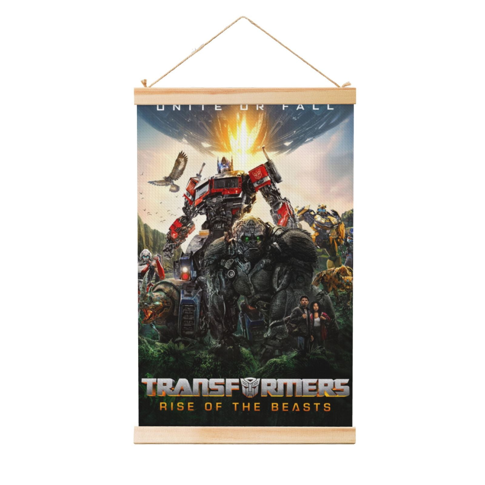 Transformers Posters For Room Wall Art Wooden Shaft Hanging Banner ...