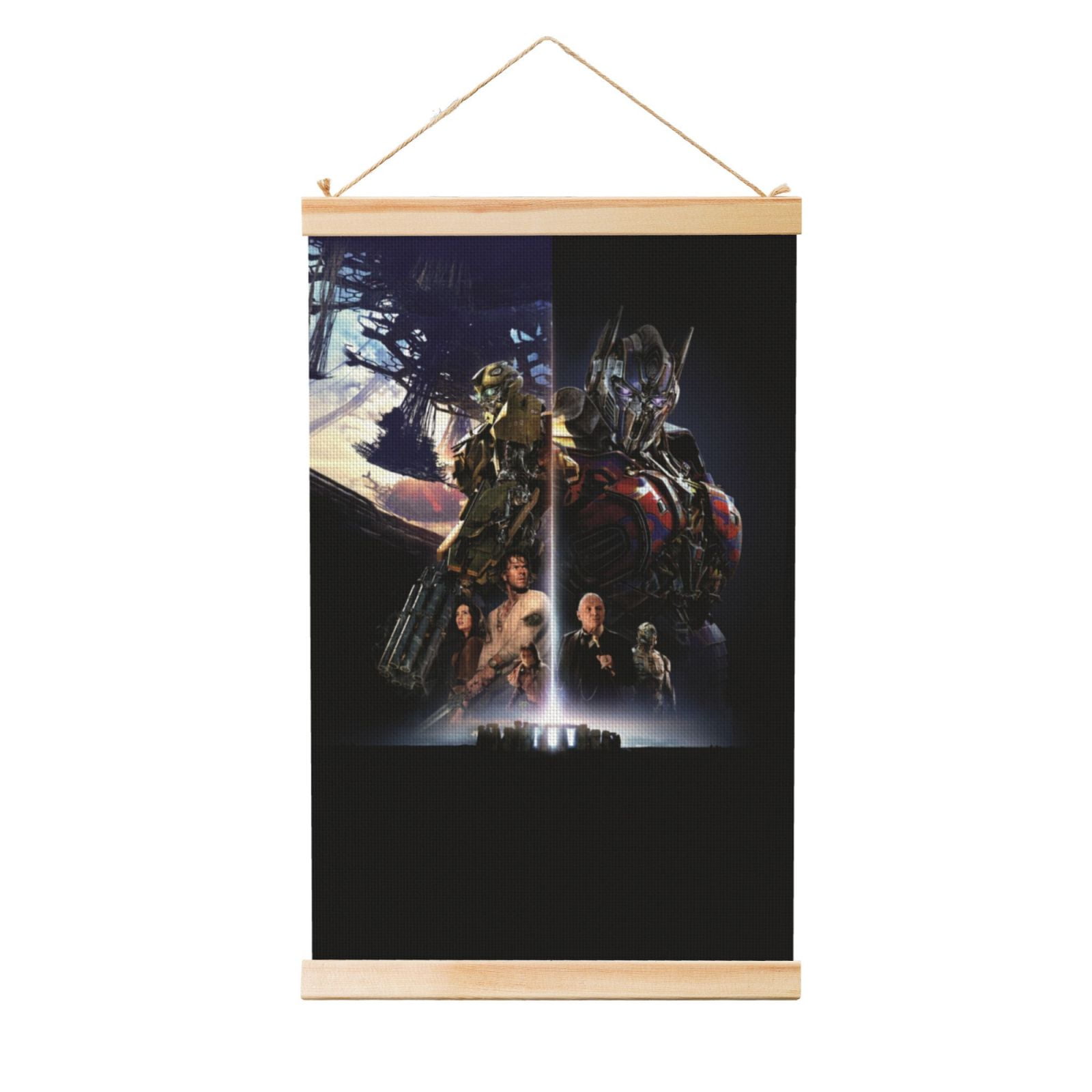 Transformers Posters For Room Wall Art Wooden Shaft Hanging Banner ...