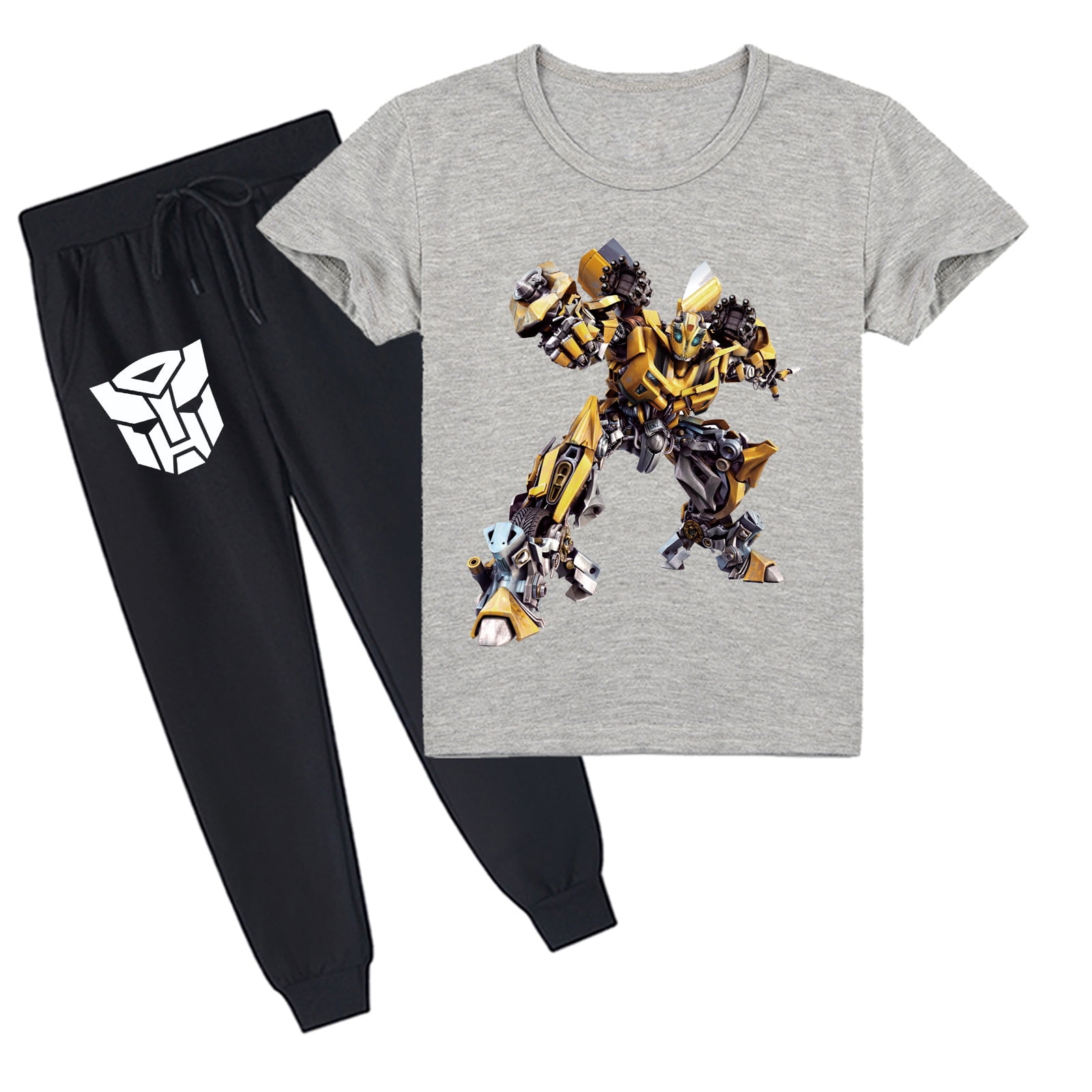 Transformers Printed Cotton Set: Short Sleeve T-shirt and Long Pants ...