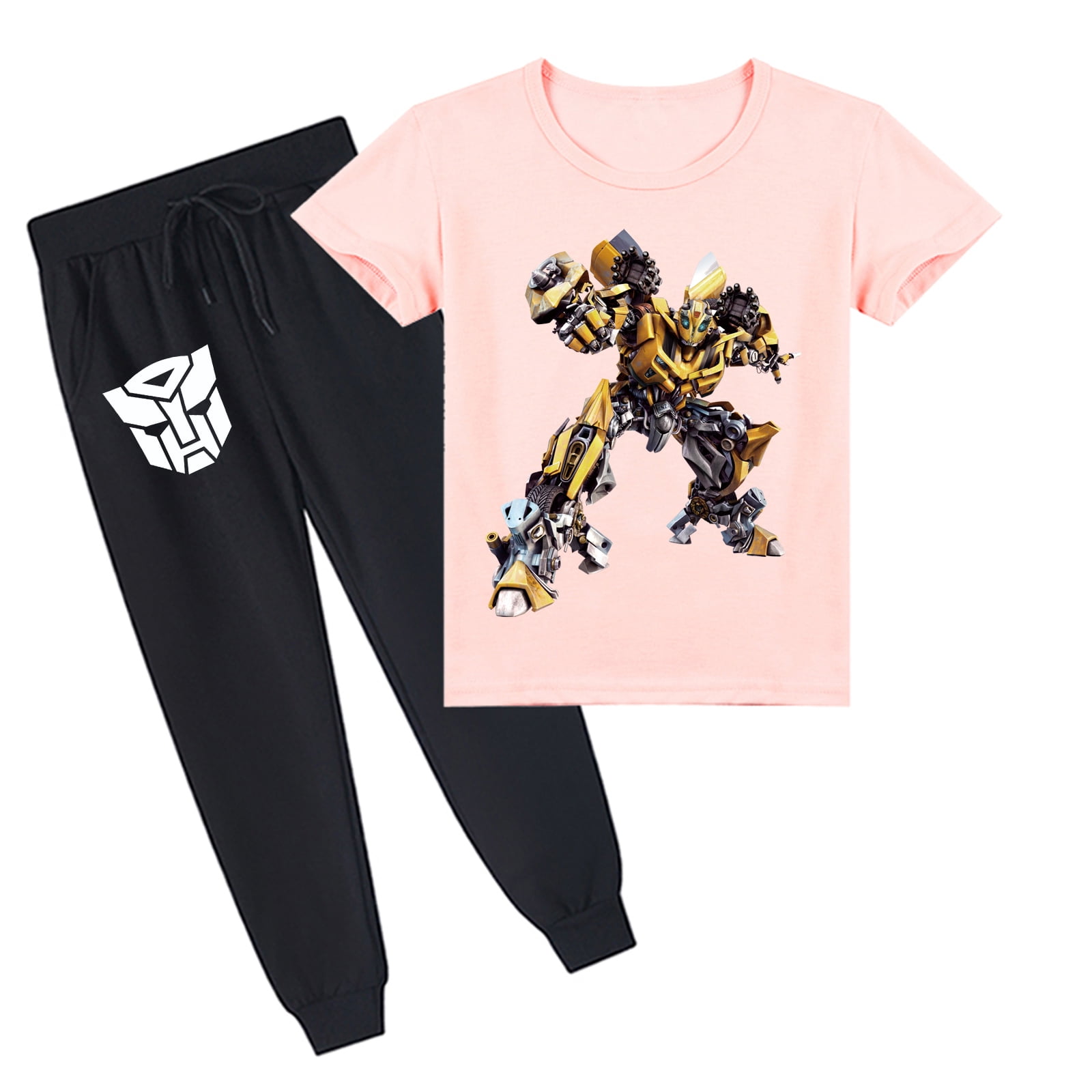 Transformers Printed Cotton Set: Short Sleeve T-shirt and Long Pants ...