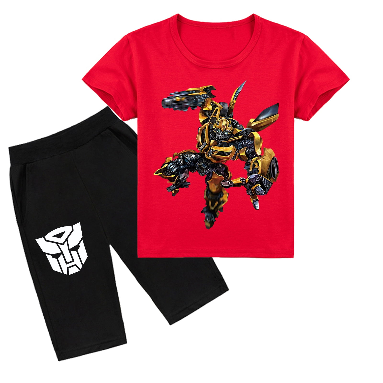 Transformers Printed Cotton Set: Short Sleeve T-shirt and Shorts for ...