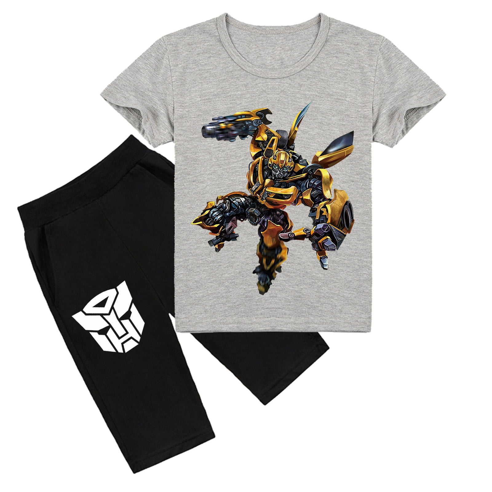 Transformers Printed Cotton Set Short Sleeve T-shirt and Shorts for ...