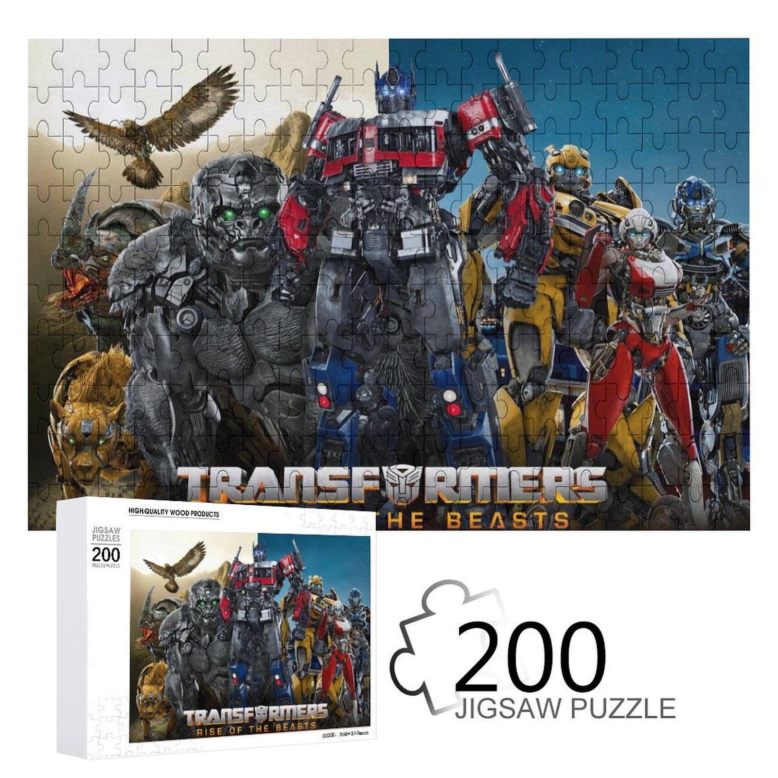 Transformers Puzzle For Adults & Kids - 200 PCS Jigsaw Puzzle - Walmart.com