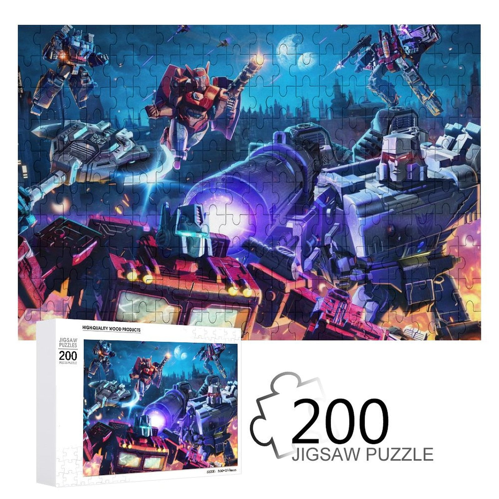 Transformers Puzzle For Adults & Kids - 200 PCS Jigsaw Puzzle - Walmart.com