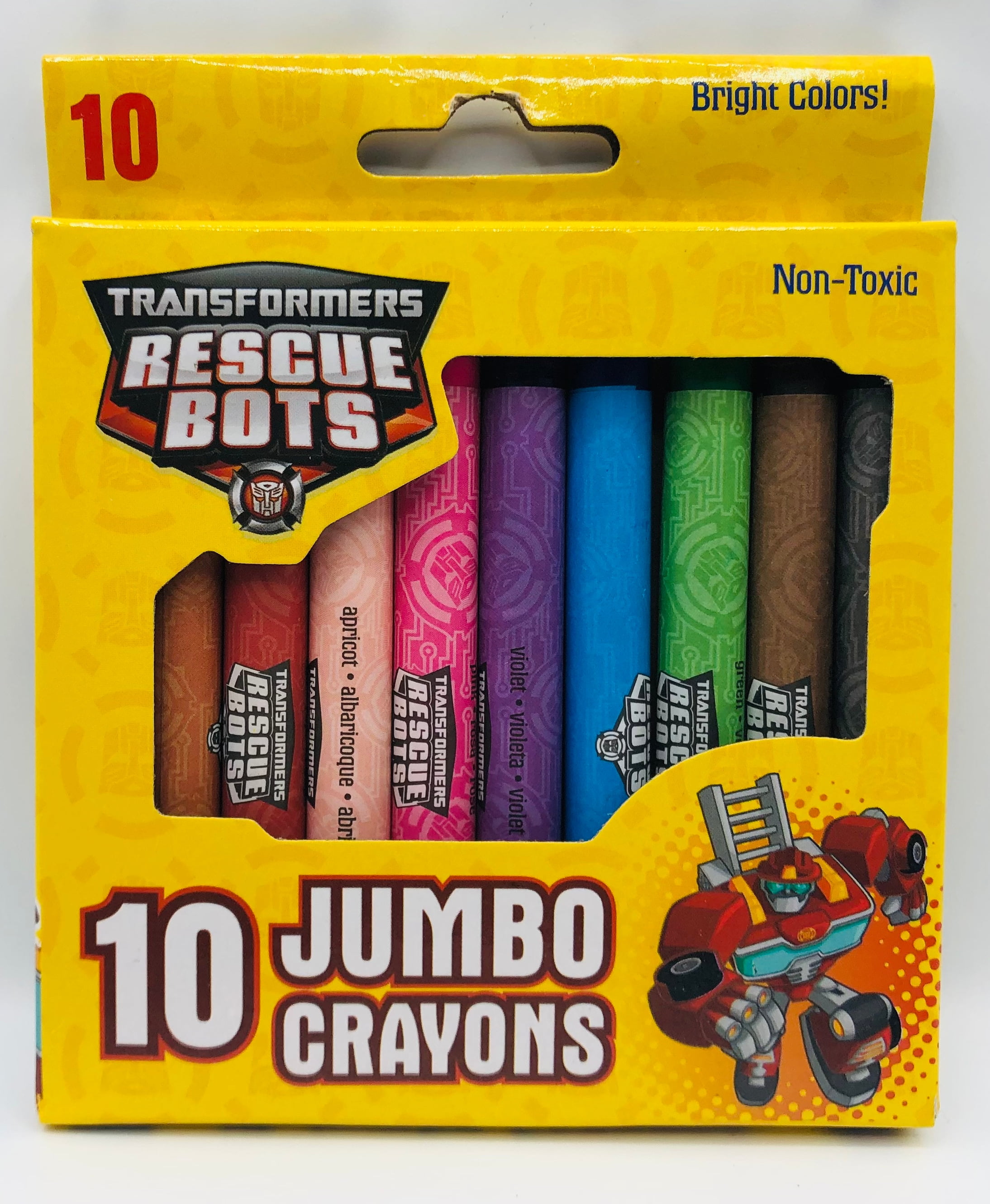 Transformers Rescue Bots 10 Jumbo Crayons Non-Toxic New - Walmart.com
