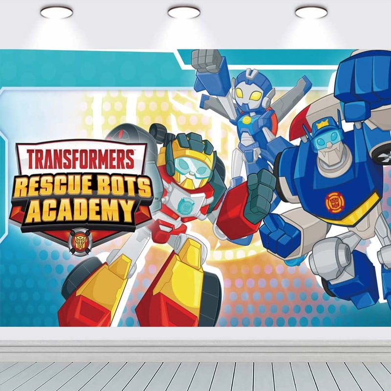 Transformers Rescue Bots Party Supplies Backdrop Banner Poster Birthday ...