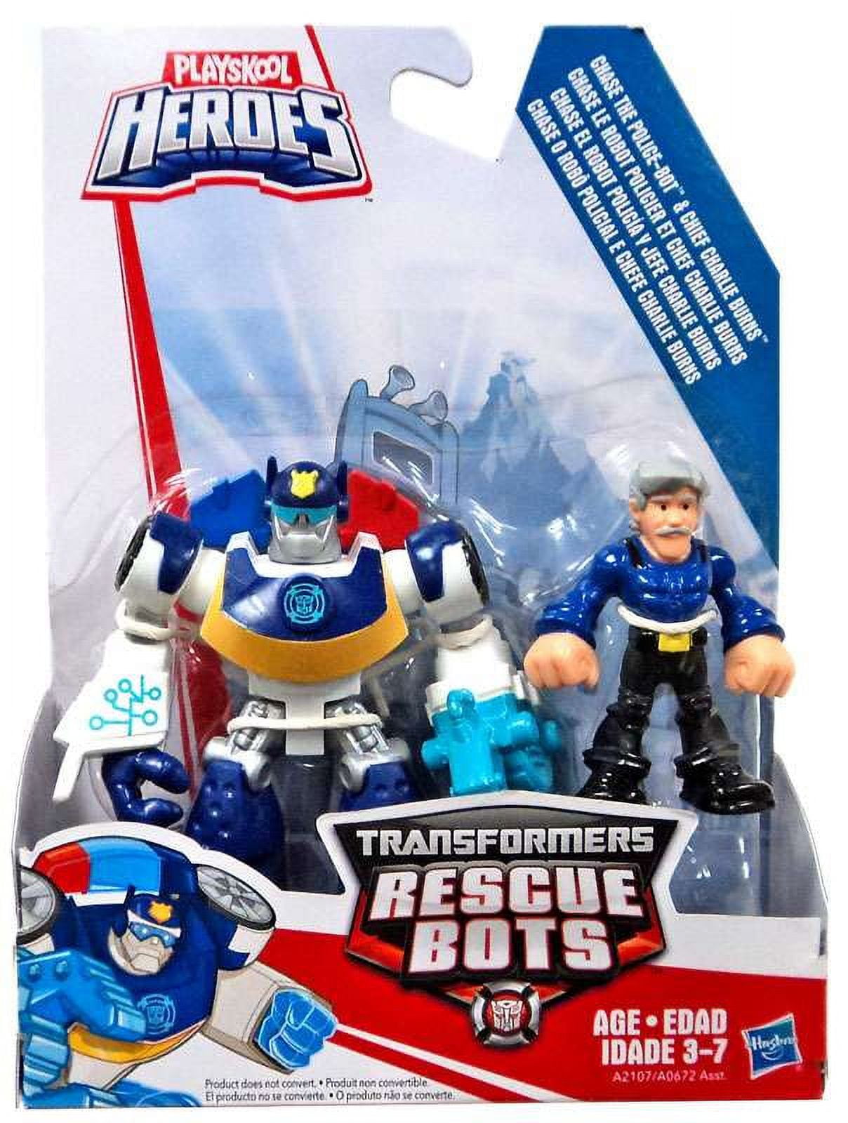 Transformers Rescue Bots Playskool Chase the Police Bot & Chief Charlie ...