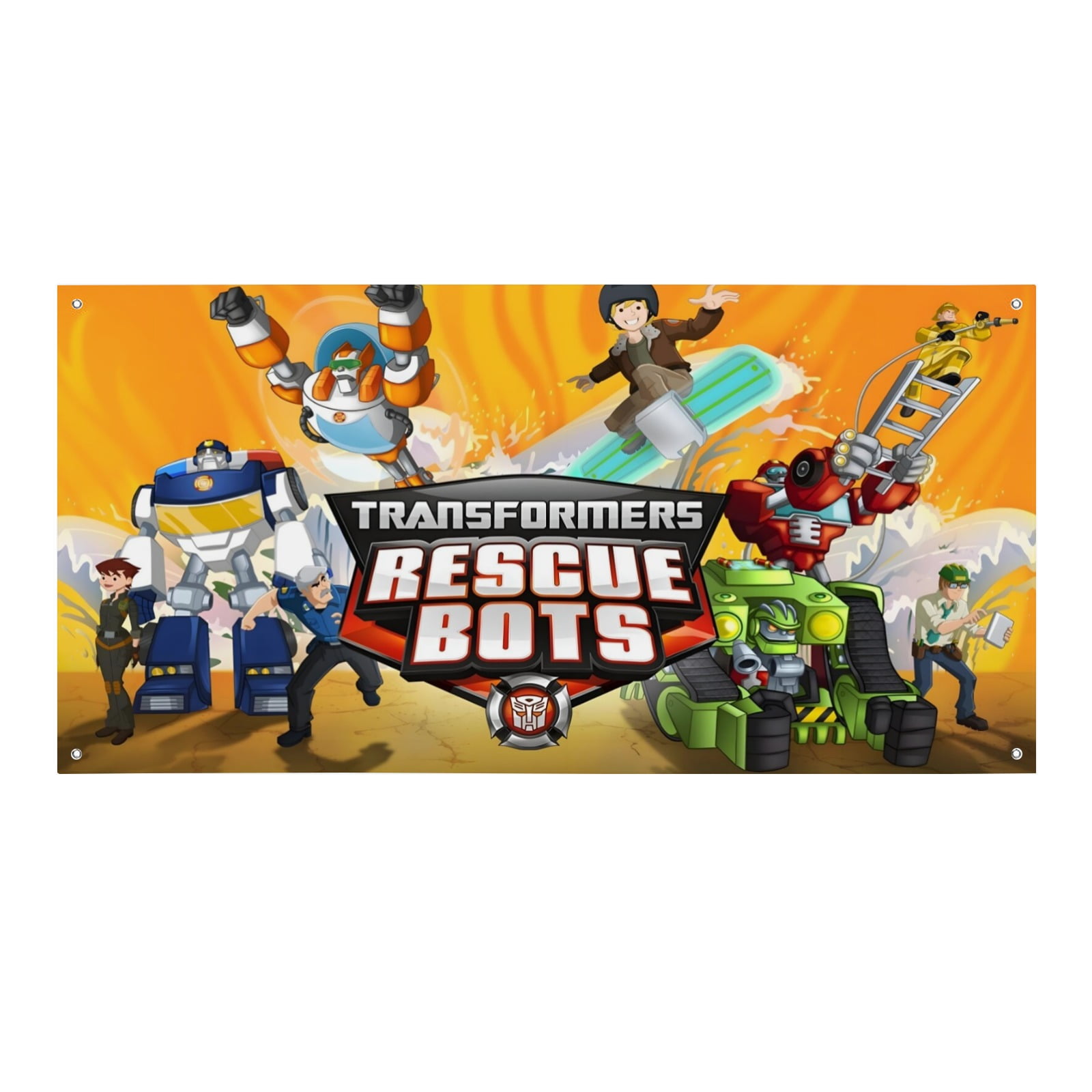 Transformers Rescue Bots-Theme Backdrops Banner Birthday Party Decor Supplies Personalized Party ...