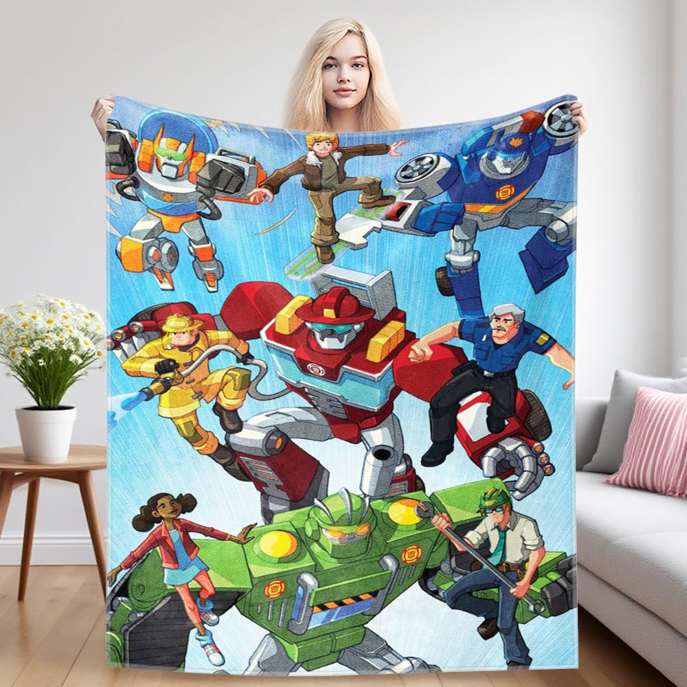 Transformers Rescue Bots Throw Blankets Girls Gift Birthday Christmas ...