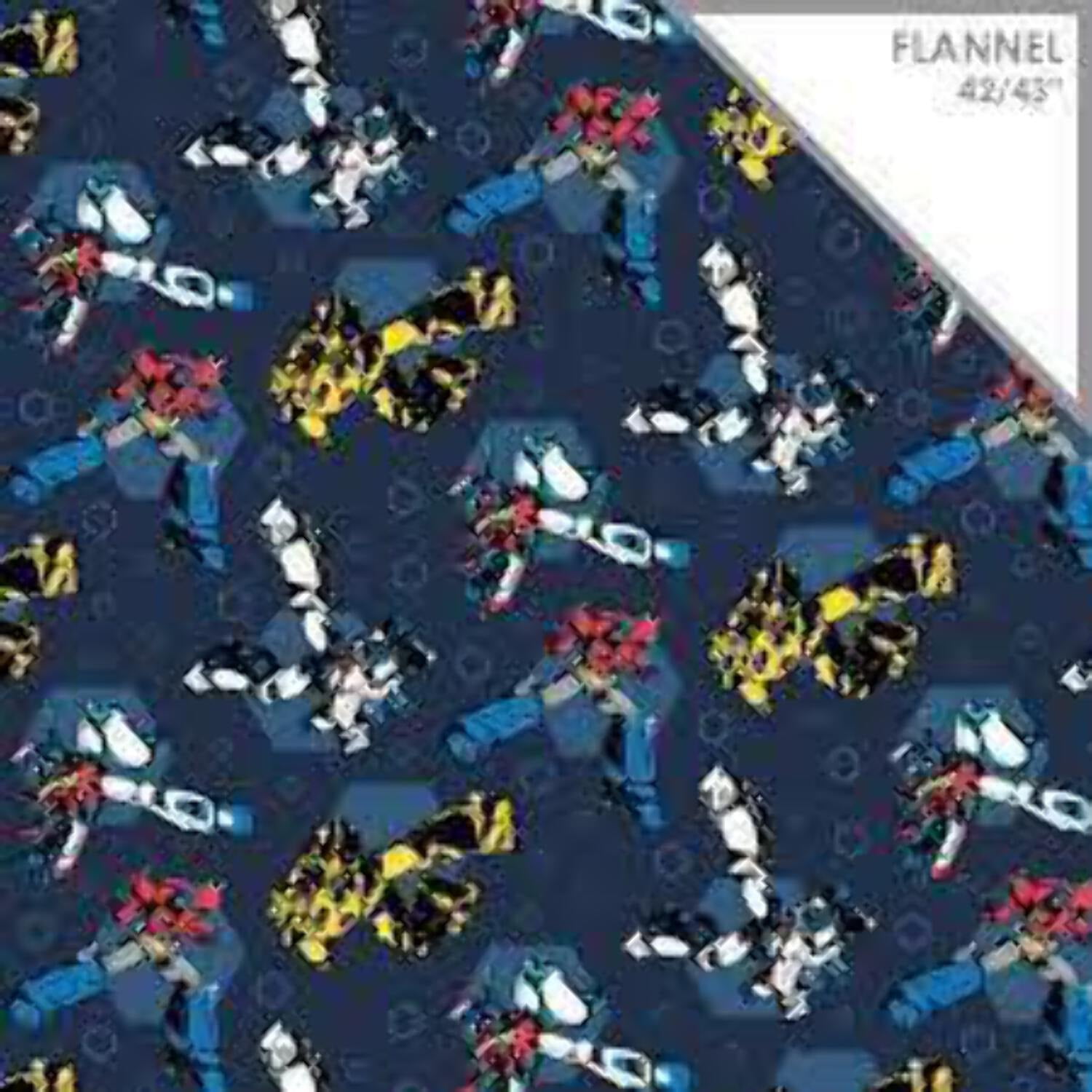 Transformers Retro Dark Blue Flannel Fabric - Walmart.com