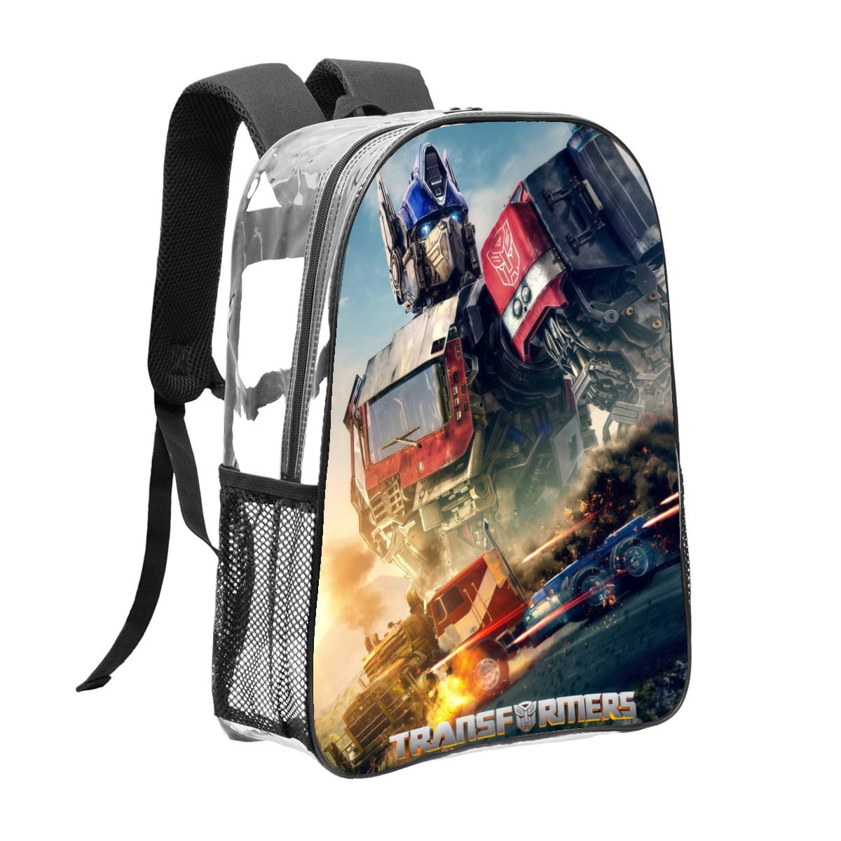 Transformers Rise Of Pattern Transparent Backpack Lightweight And ...