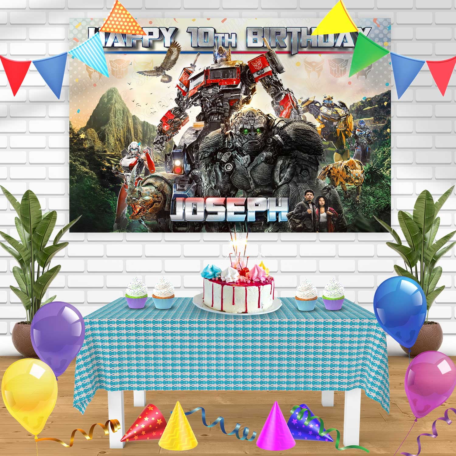 Transformers Rise Of The Beast Optimus Prime Bn Birthday Banner ...