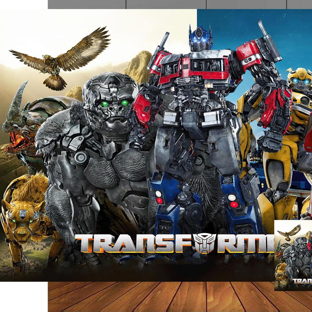 Transformers Rise Of The Beasts Backdrop Banner Party Supplies Poster ...
