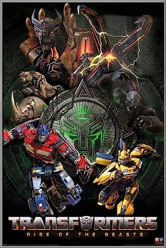 Transformers: Rise Of The Beasts - Framed Movie Poster (Good Vs. Evil - Optimus Prime, Bumblebee ...