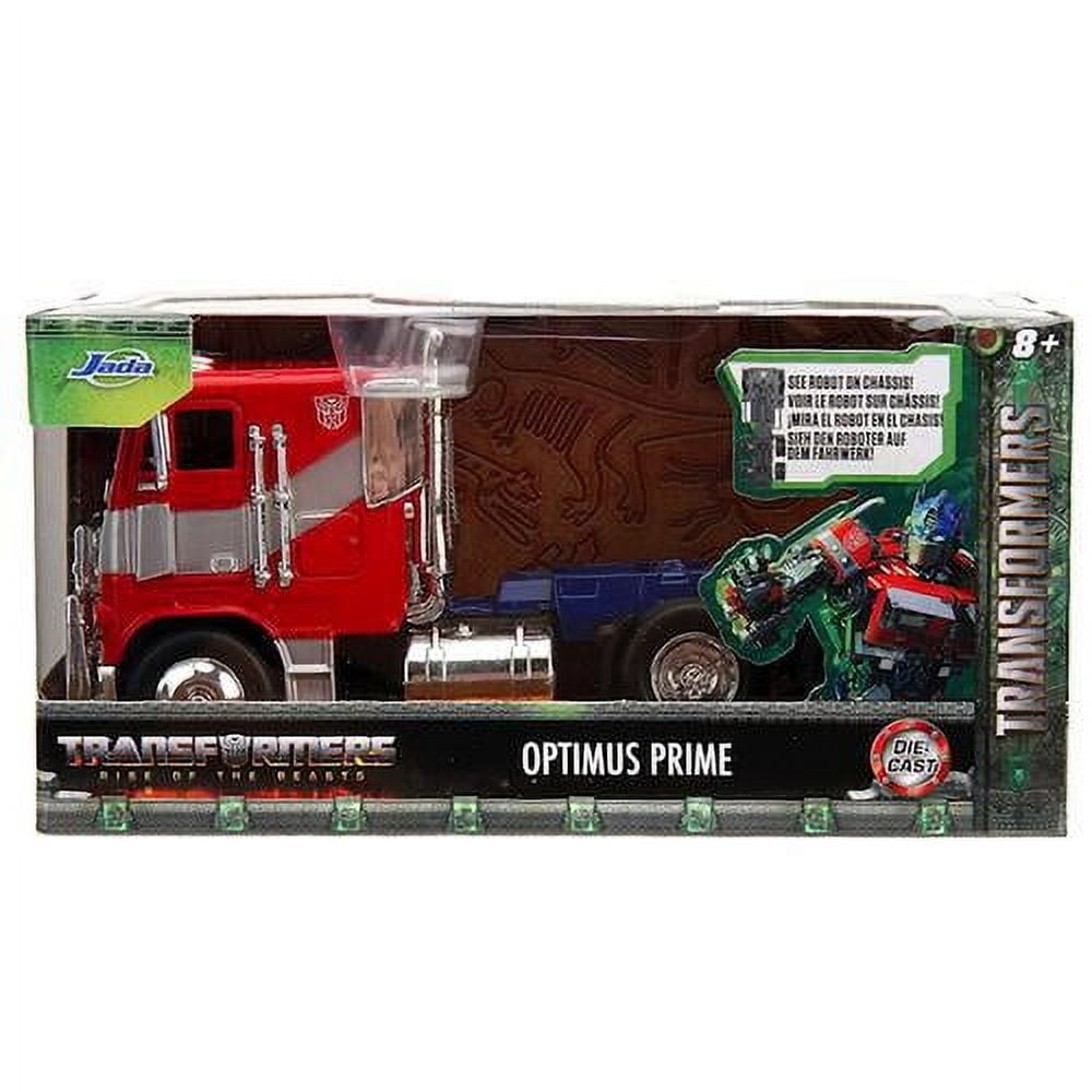 Transformers Rise of the Beasts Optimus Prime Flat Nose Jada Diecast 1/ ...