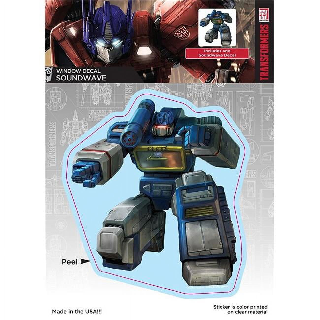 Transformers ST TF SWAVE1 Soundwave Car Window Decal - Walmart.com