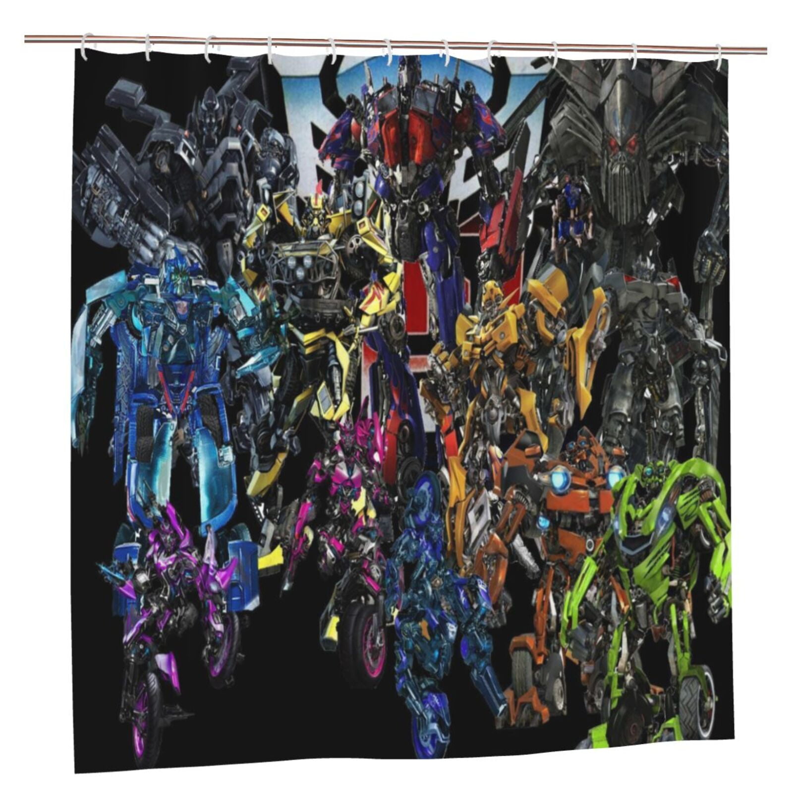 Transformers Shower Curtain, Funny Anime Shower Curtain Sets Waterproof ...